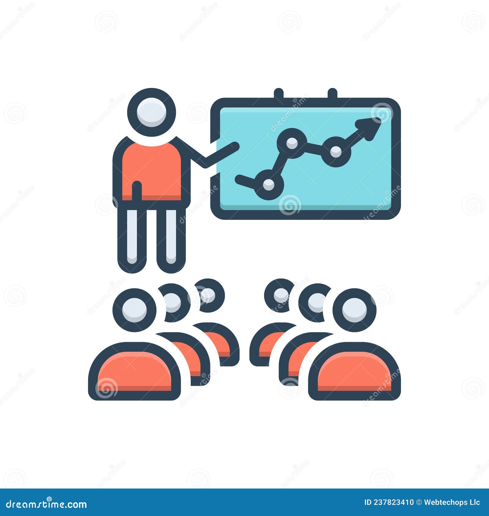 Color Illustration Icon for Instructor, Guide and Trainer Stock ...