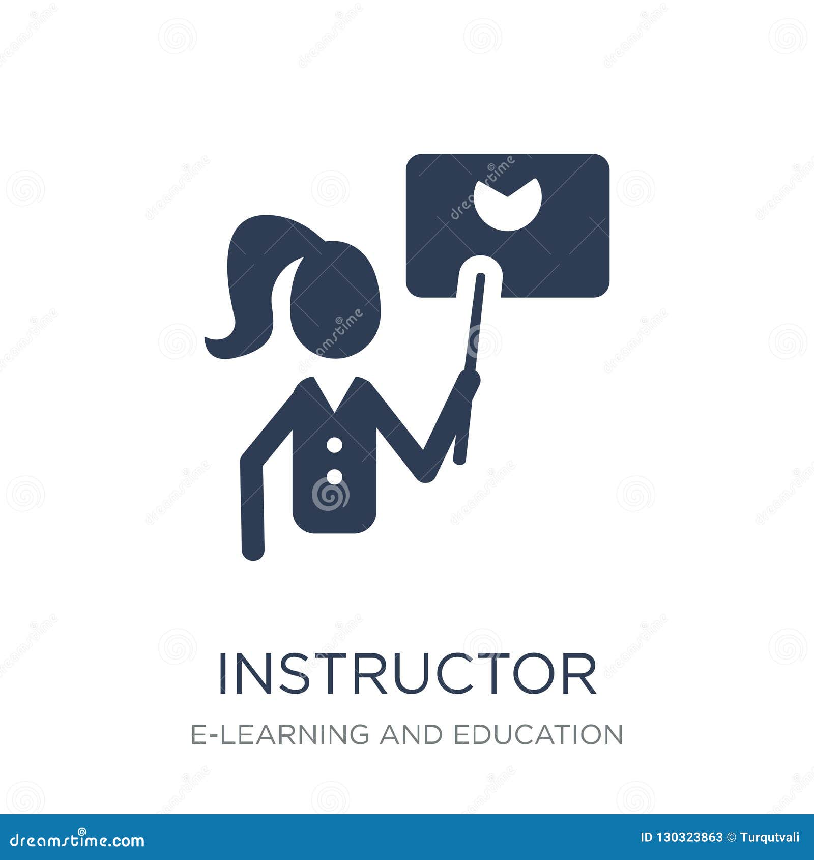 Instructor Icon. Trendy Flat Vector Instructor Icon on White Background ...