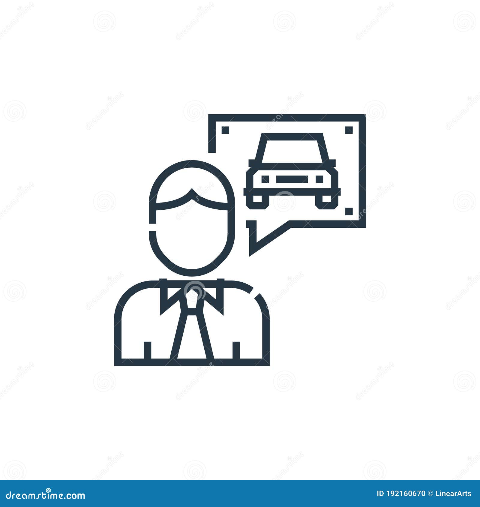 Instructor Icon Vector from Driving School Concept. Thin Line ...