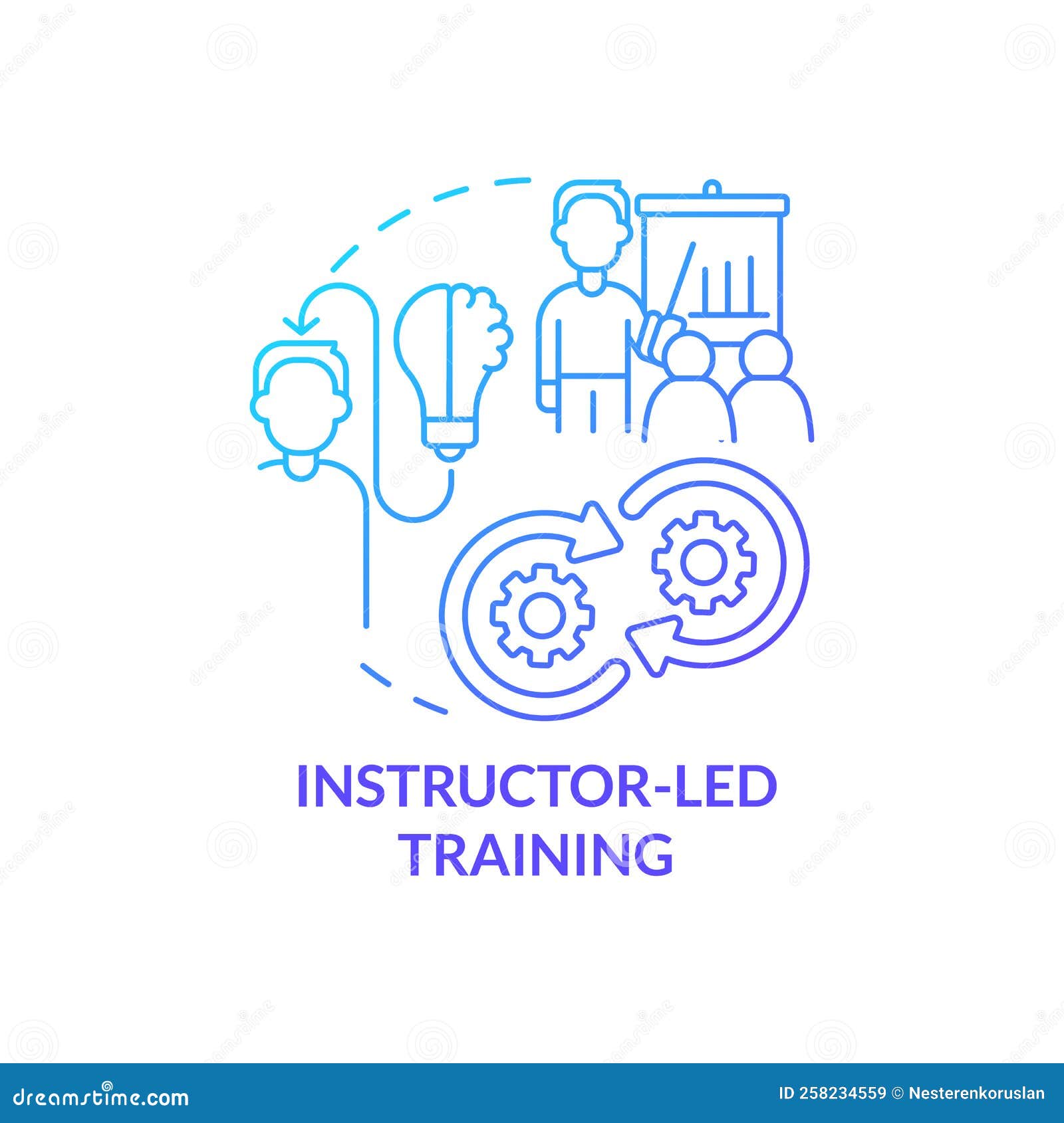 Instructor-led Training Blue Gradient Concept Icon Stock Vector ...