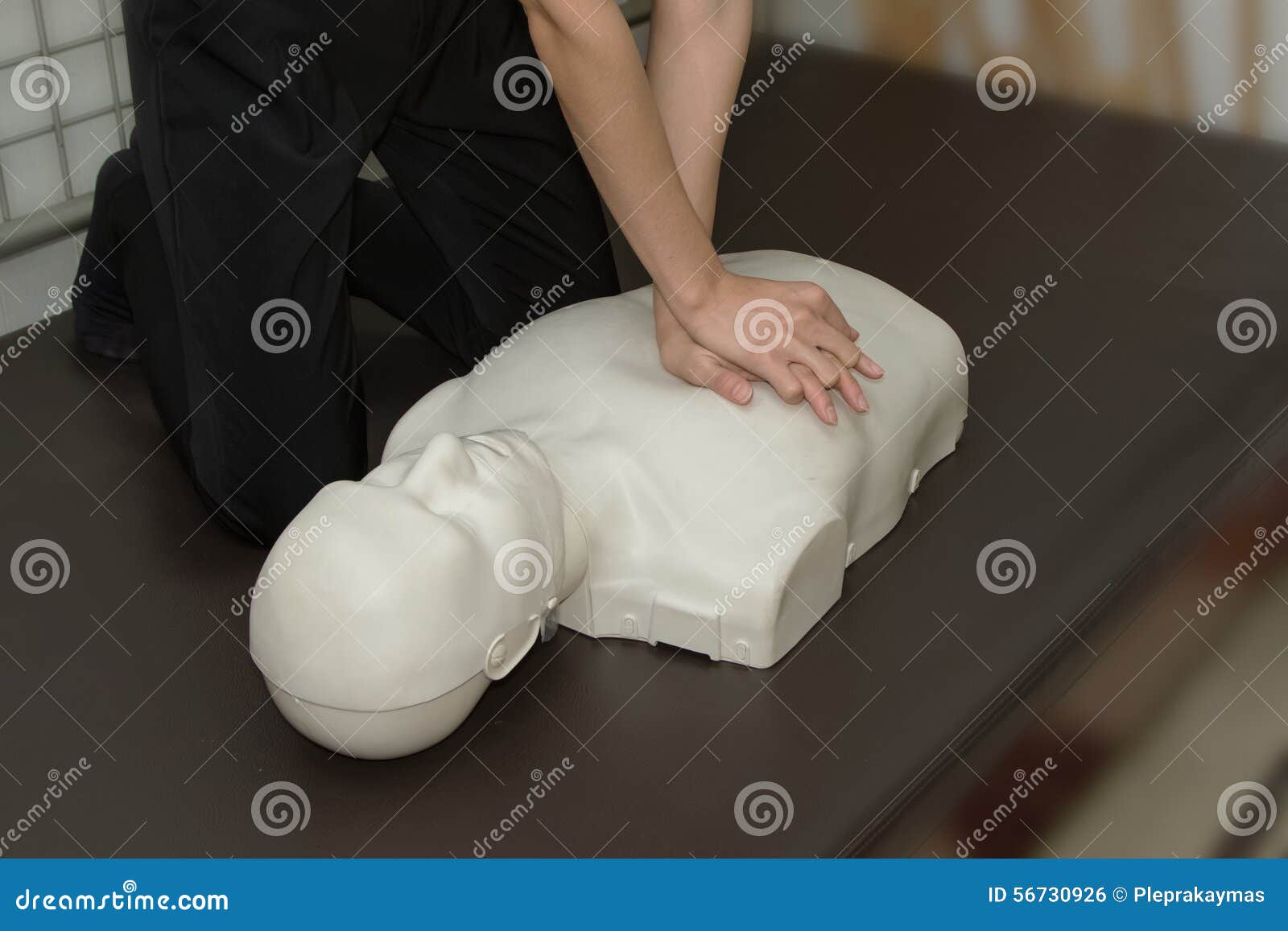 Instructor Showing Resuscitation CPR Technique Stock Photo - Image of ...