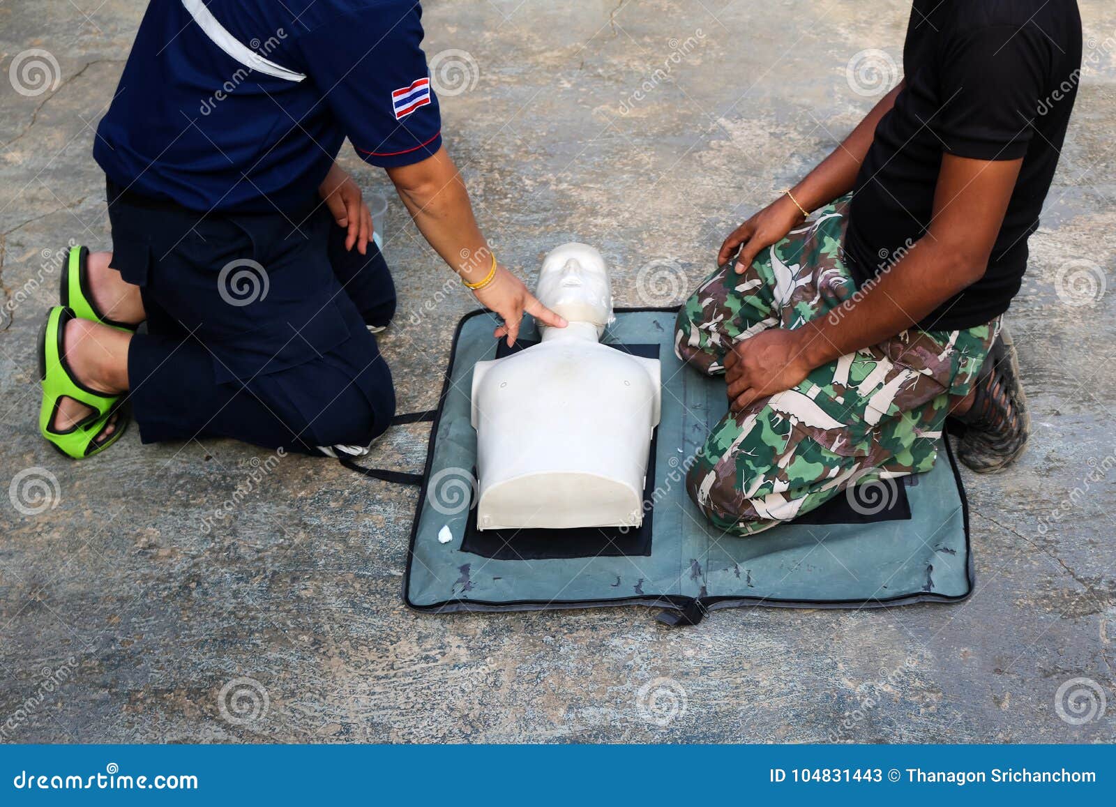 Instructor are Training the Rescue and Life Guard for CPR Stock Image ...