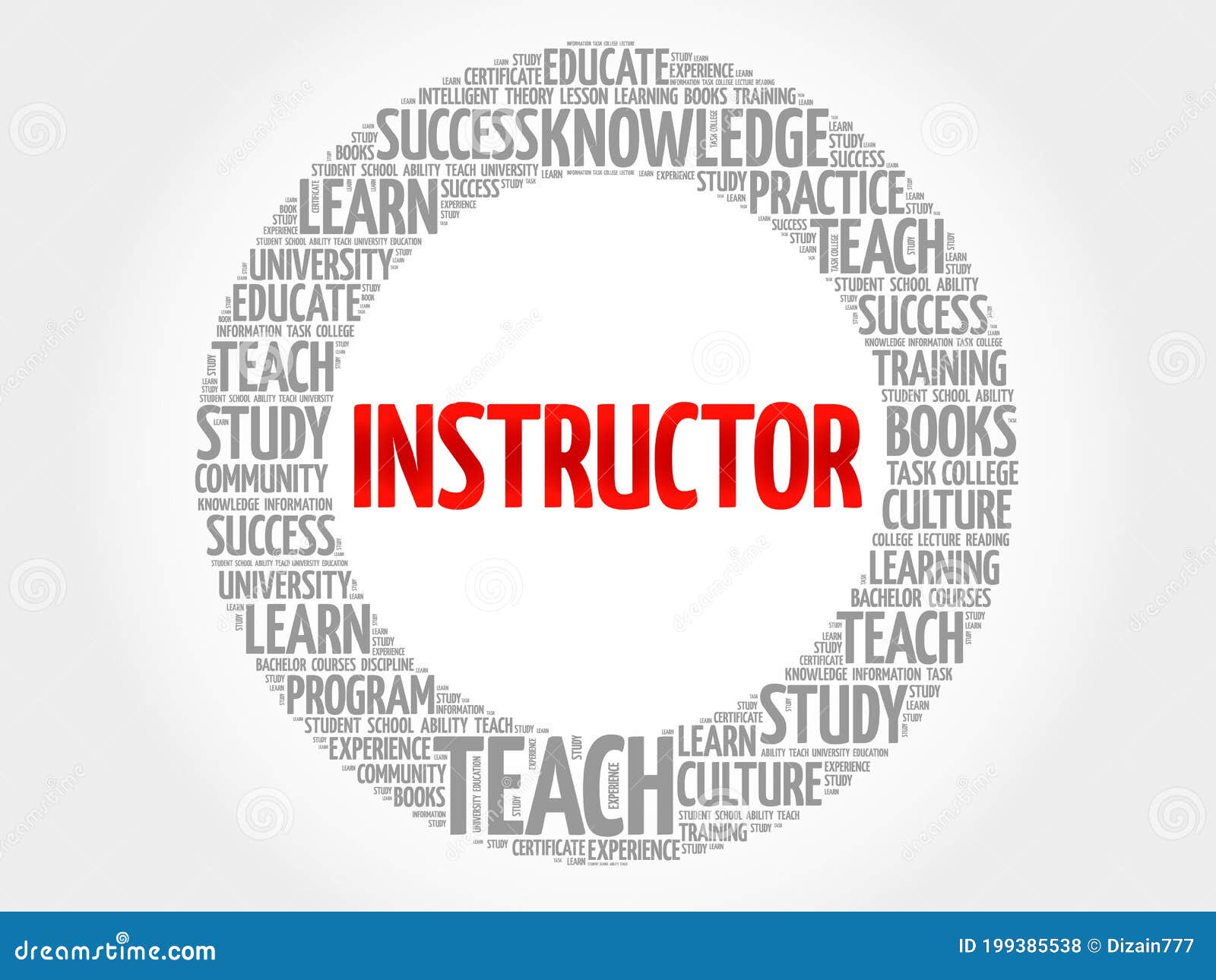 INSTRUCTOR Word Cloud Collage Stock Illustration - Illustration of ...