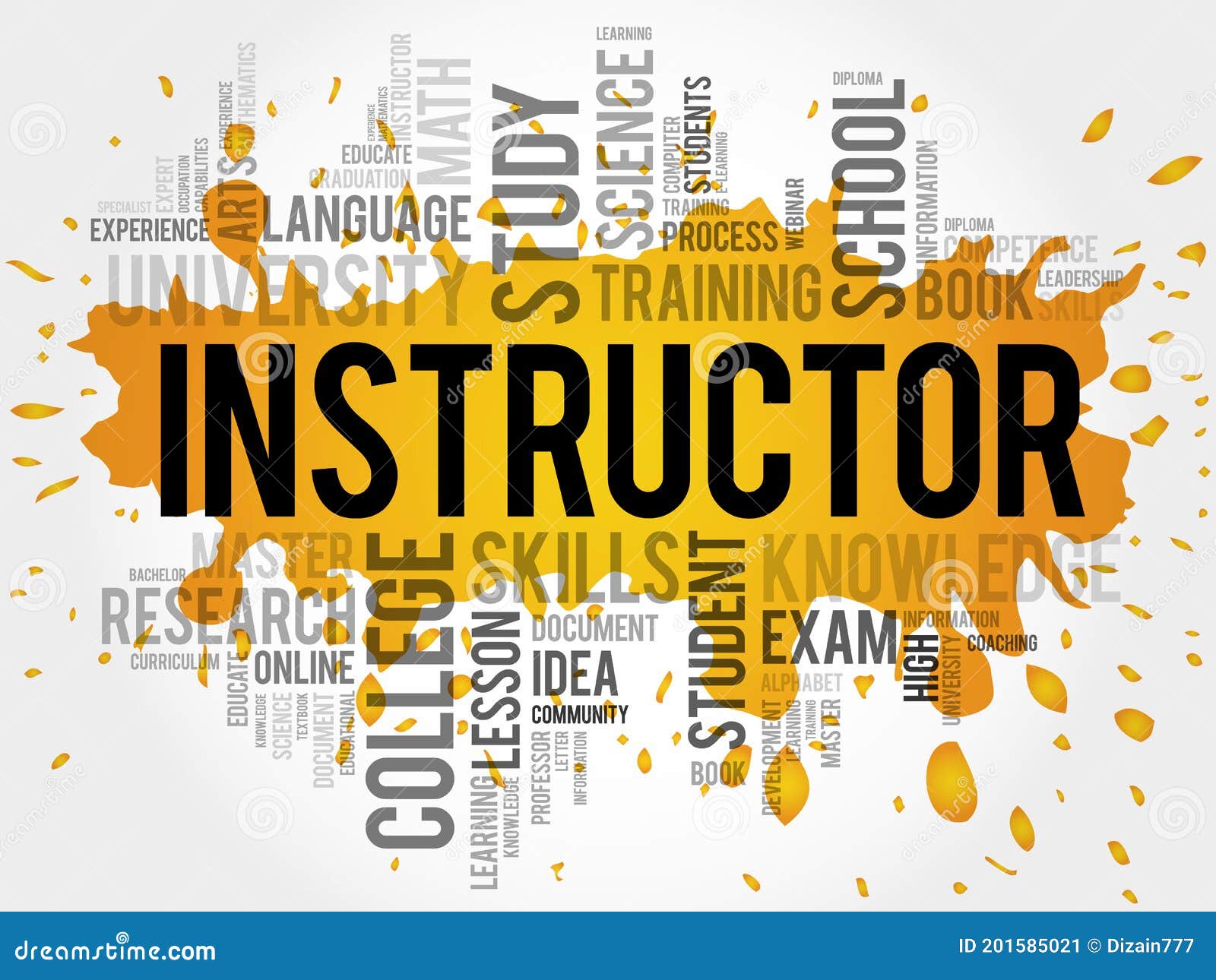 INSTRUCTOR word cloud stock illustration. Illustration of education ...
