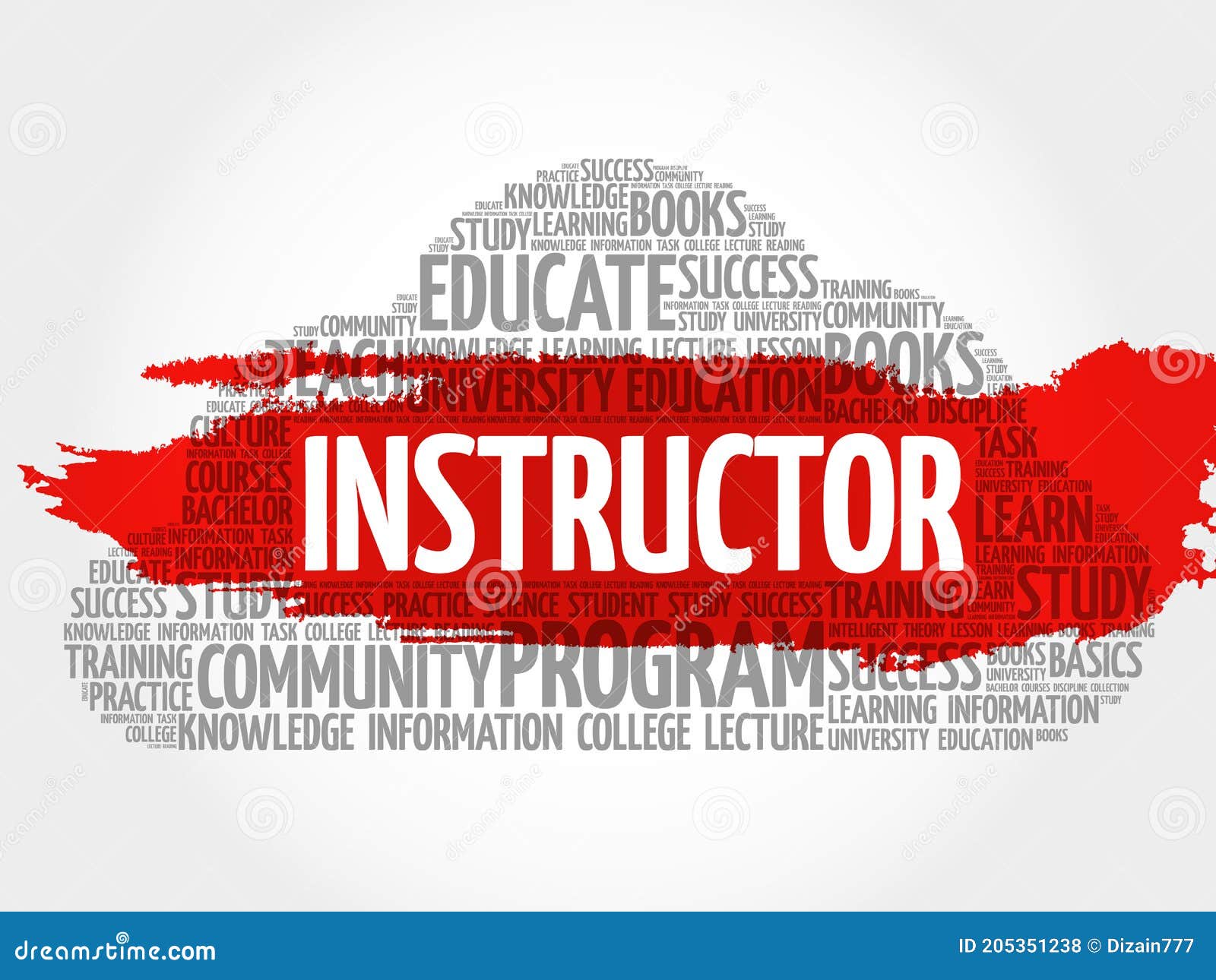 INSTRUCTOR word cloud stock photo. Image of template - 205351238