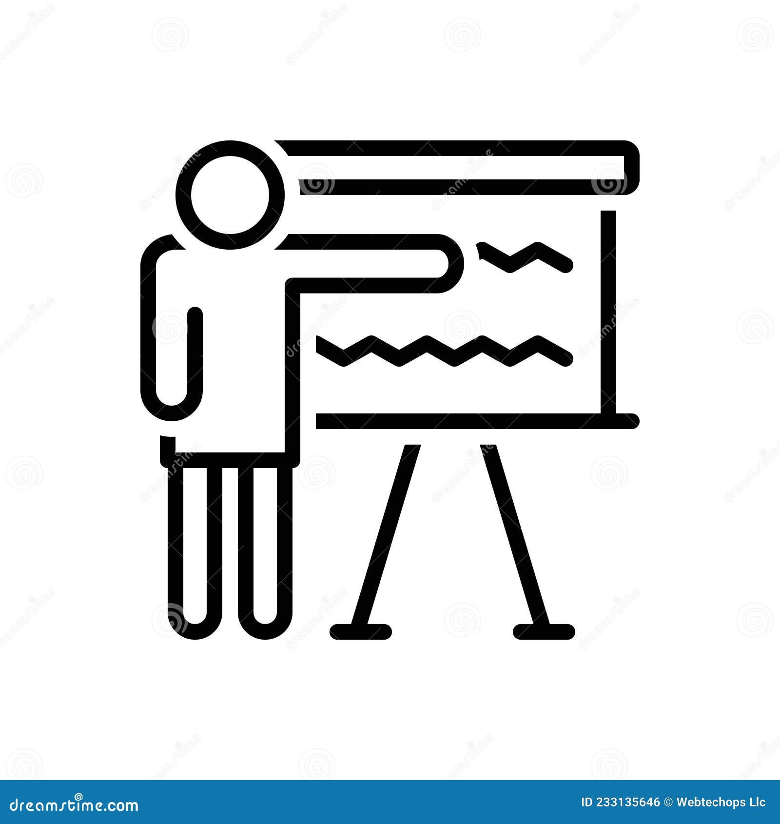 Black Line Icon for Instructors, Trainer and Instructors Stock Vector ...