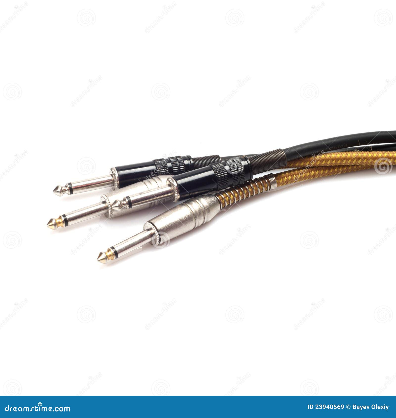 Instrument cables stock image. Image of analog, plug - 23940569