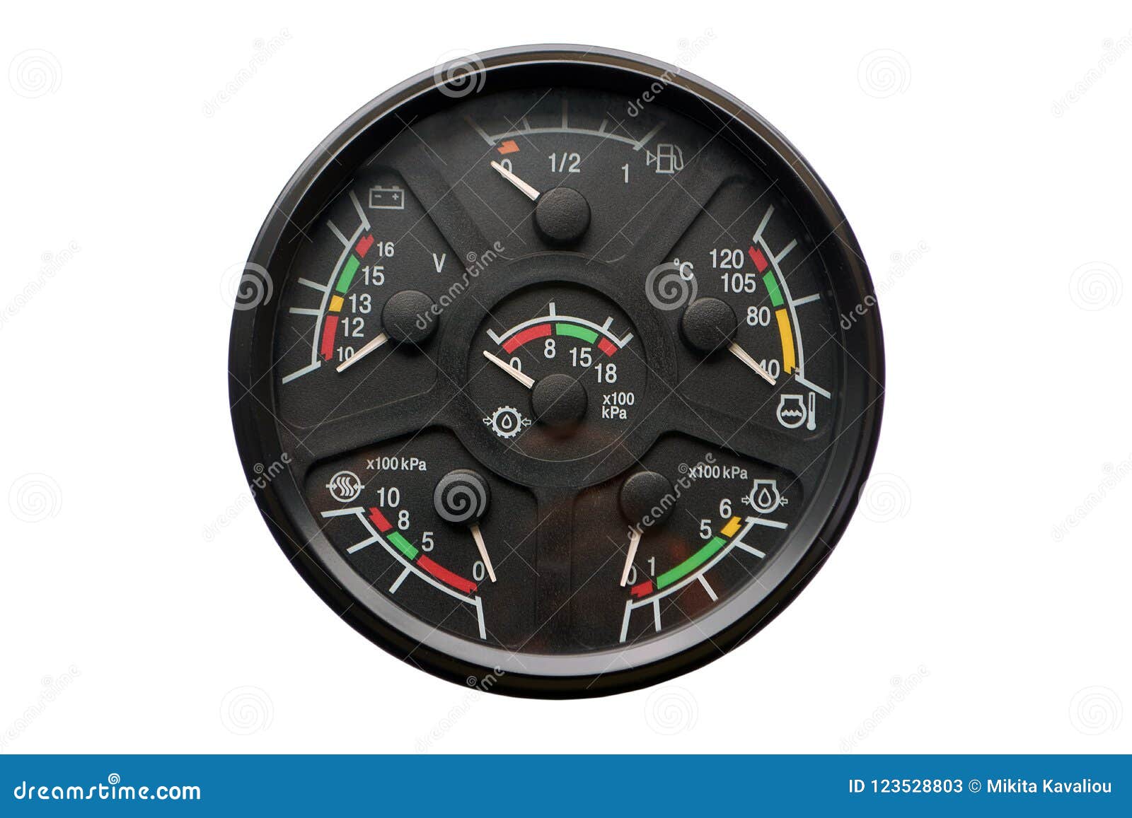 Instrument Cluster of the Tractor Stock Image - Image of automobile ...