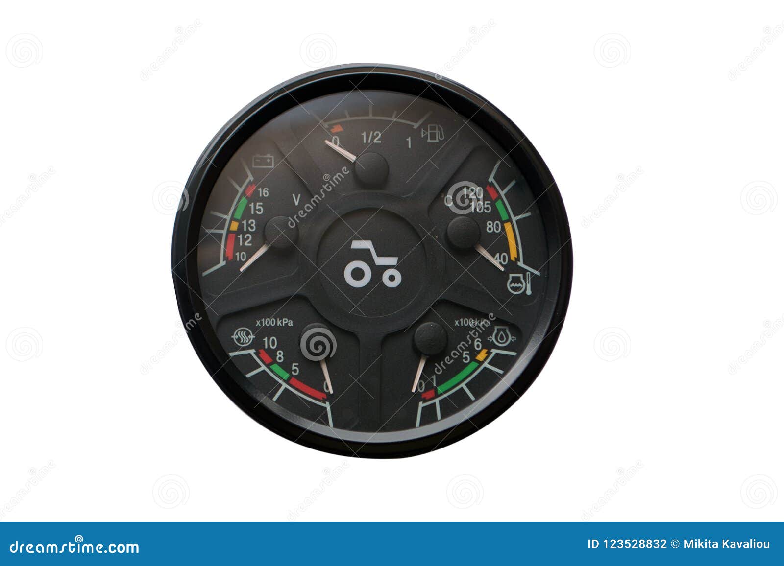 Instrument Cluster of the Tractor Stock Photo - Image of display, drive ...