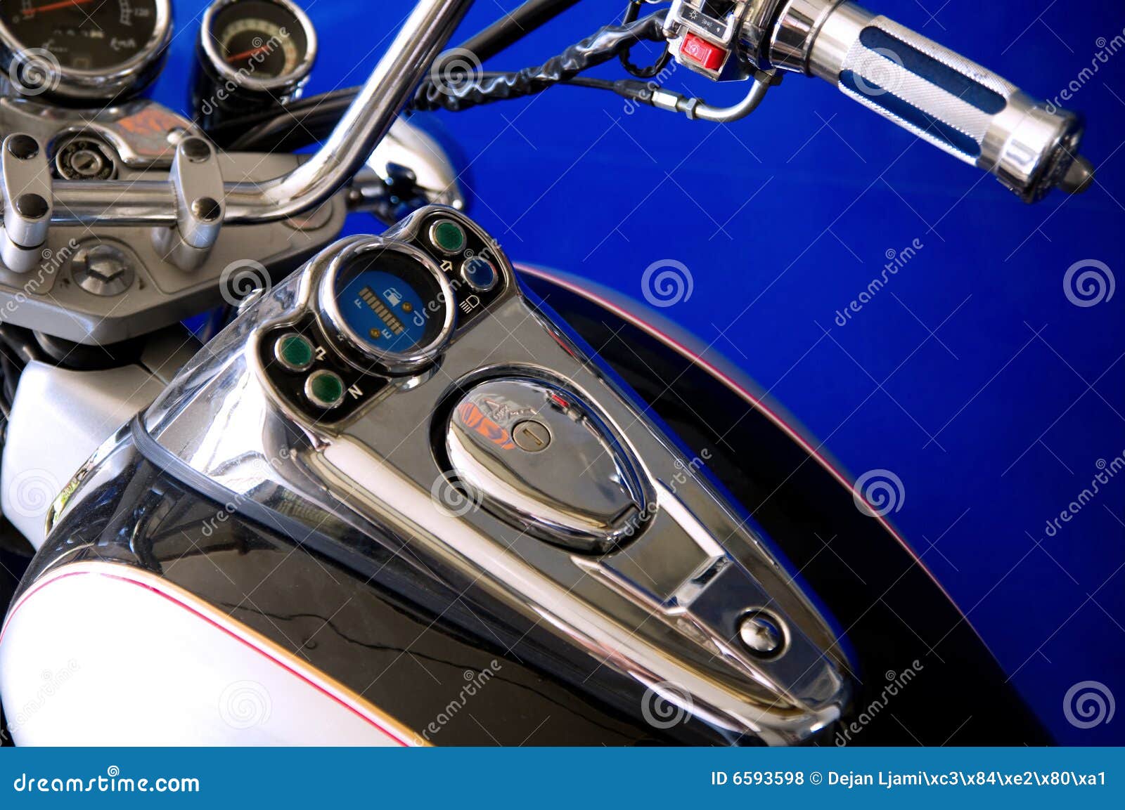 Instrument Control Panel of a Motorcycle Stock Photo - Image of plate ...