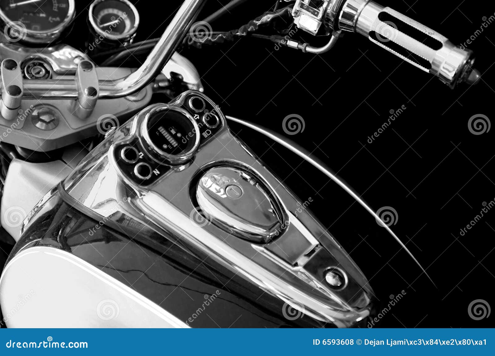 Instrument Control Panel of a Motorcycle Stock Photo - Image of detail ...