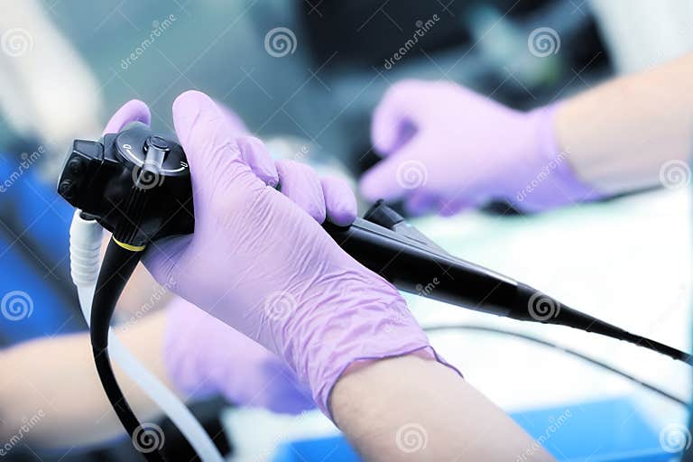 Instrument for Endoscopy in the Doctor S Hands Stock Image - Image of ...