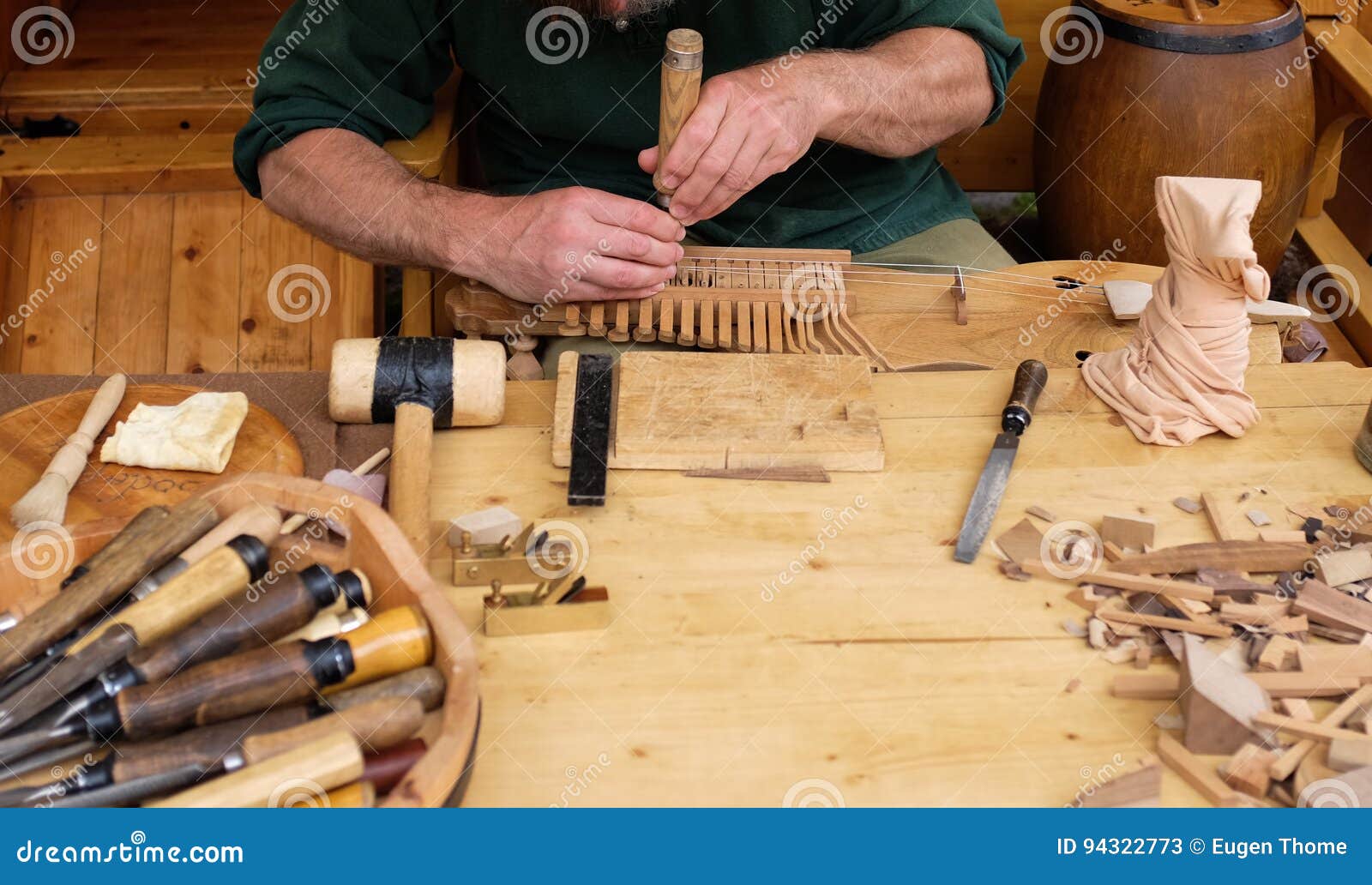 Instrument maker stock image. Image of carving, work - 94322773