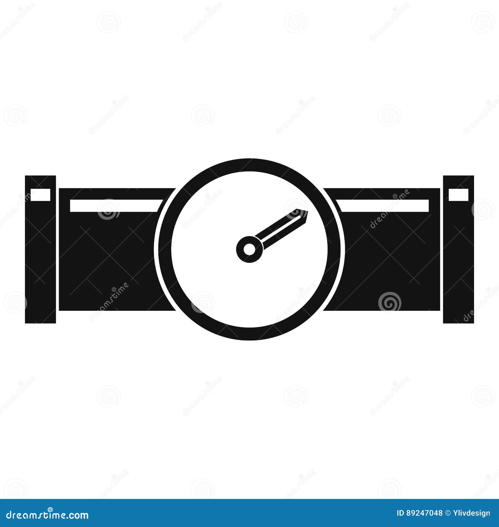 Instrument Measures the Pressure in the Pipe Icon Stock Vector ...