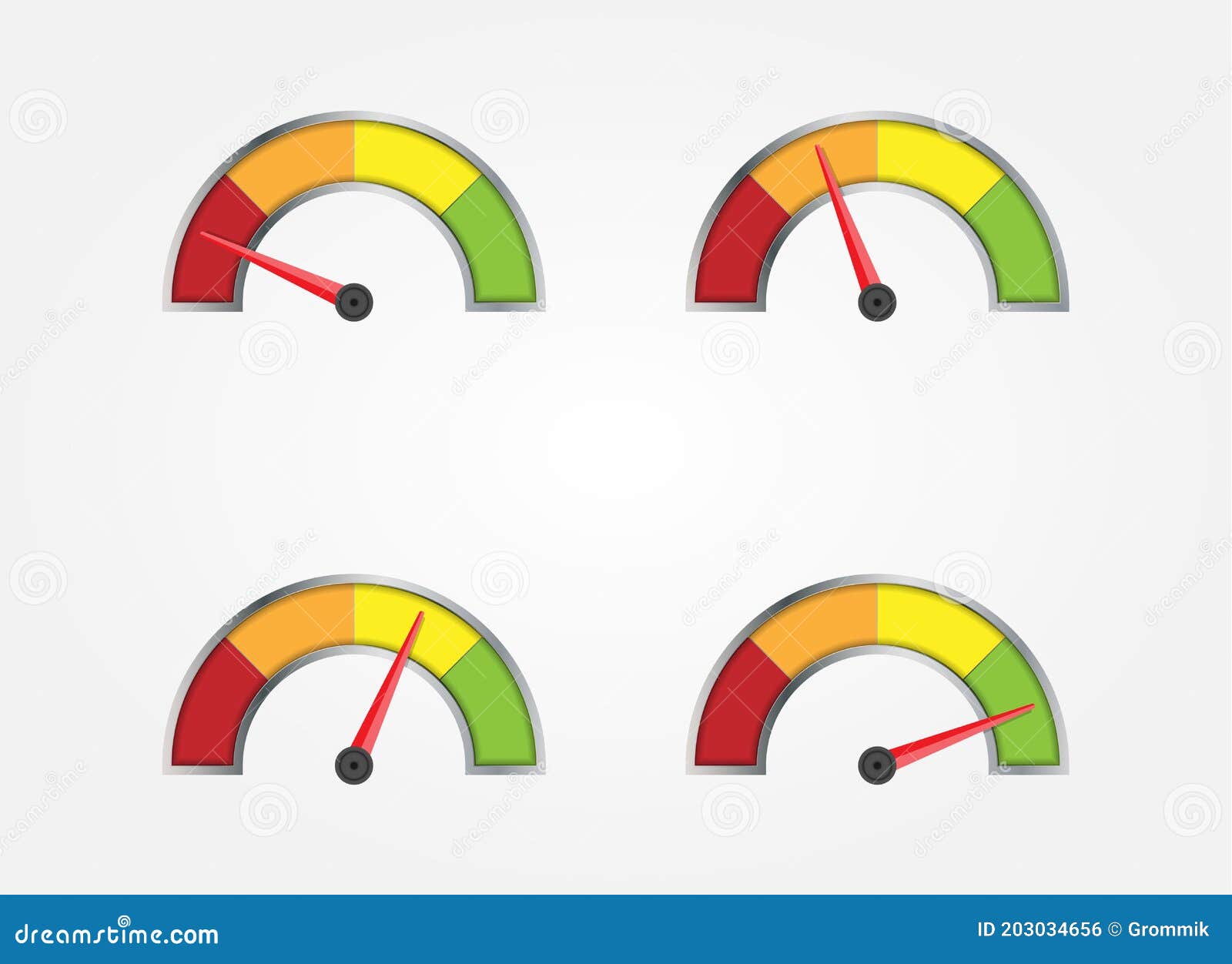 Instrument Scale with P-colored Sectors and Different Degrees of Arrow ...