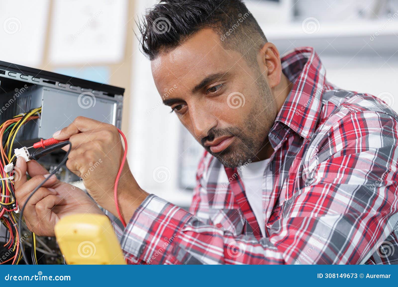 Instrument Technician Testing Pc Stock Image - Image of testing ...