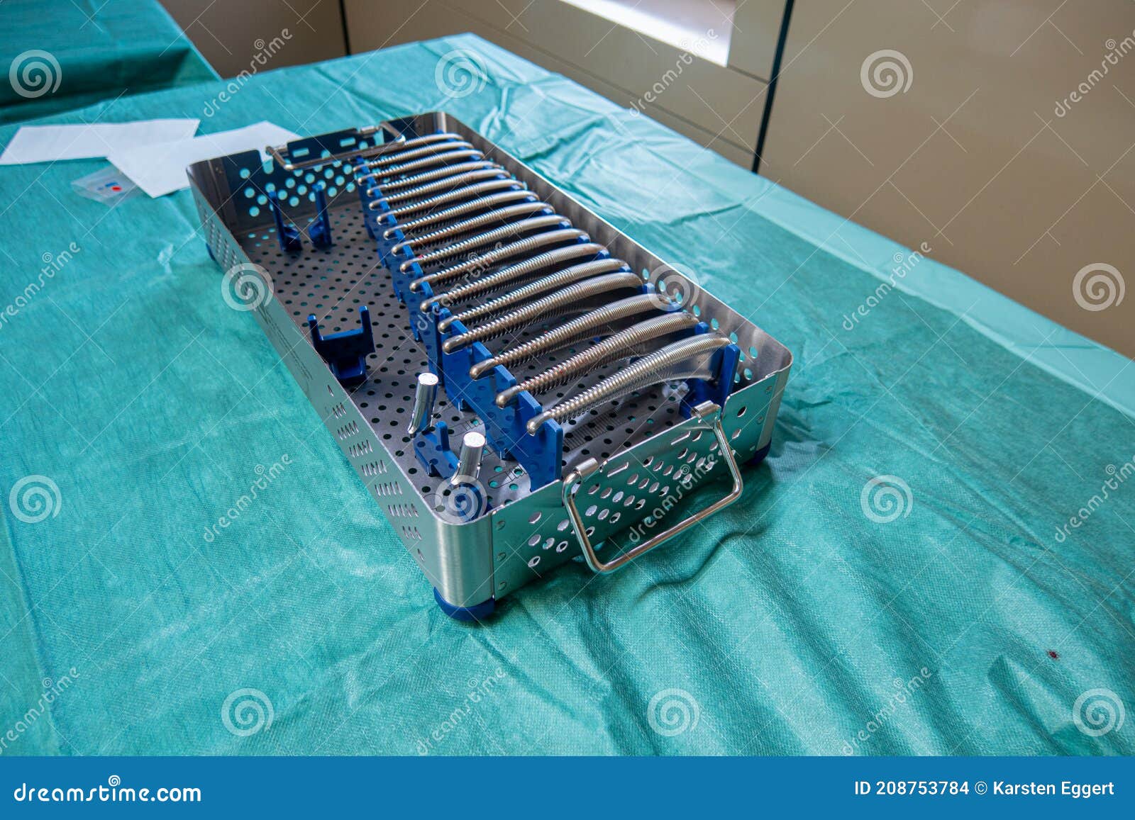 Instrument Tray Contains Rasps for a Hip Prosthesis Operation Stock ...