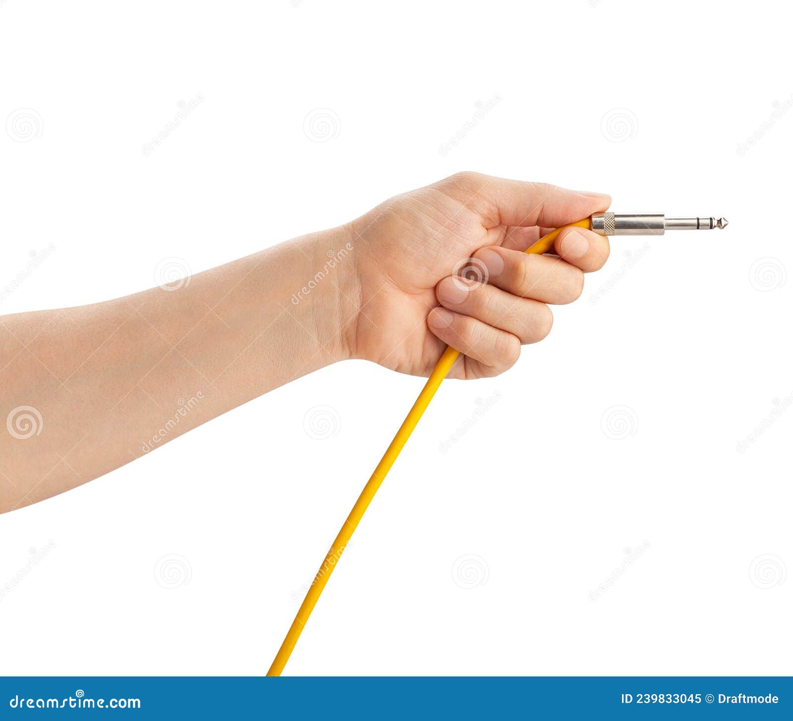 Instrumental cable in hand stock image. Image of isolated - 239833045