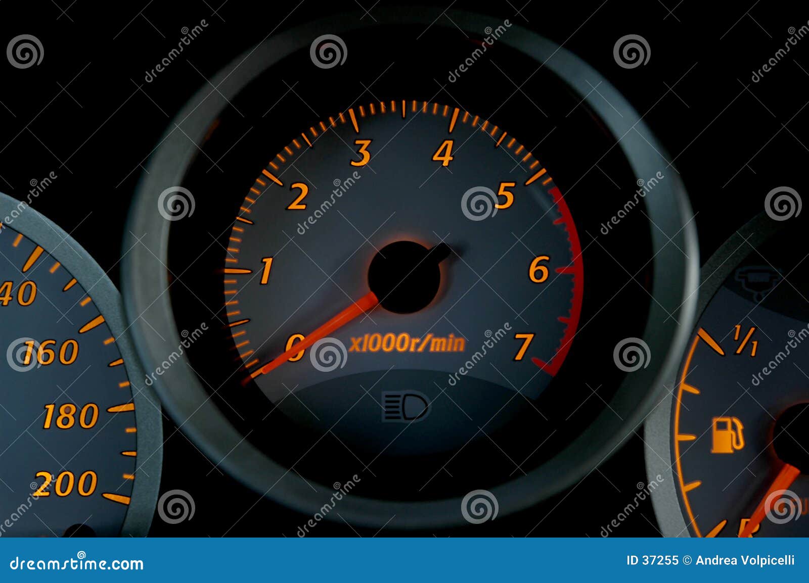 Instrumenten 02 Van De Auto Stock Afbeelding - Image of auto, brandstof ...