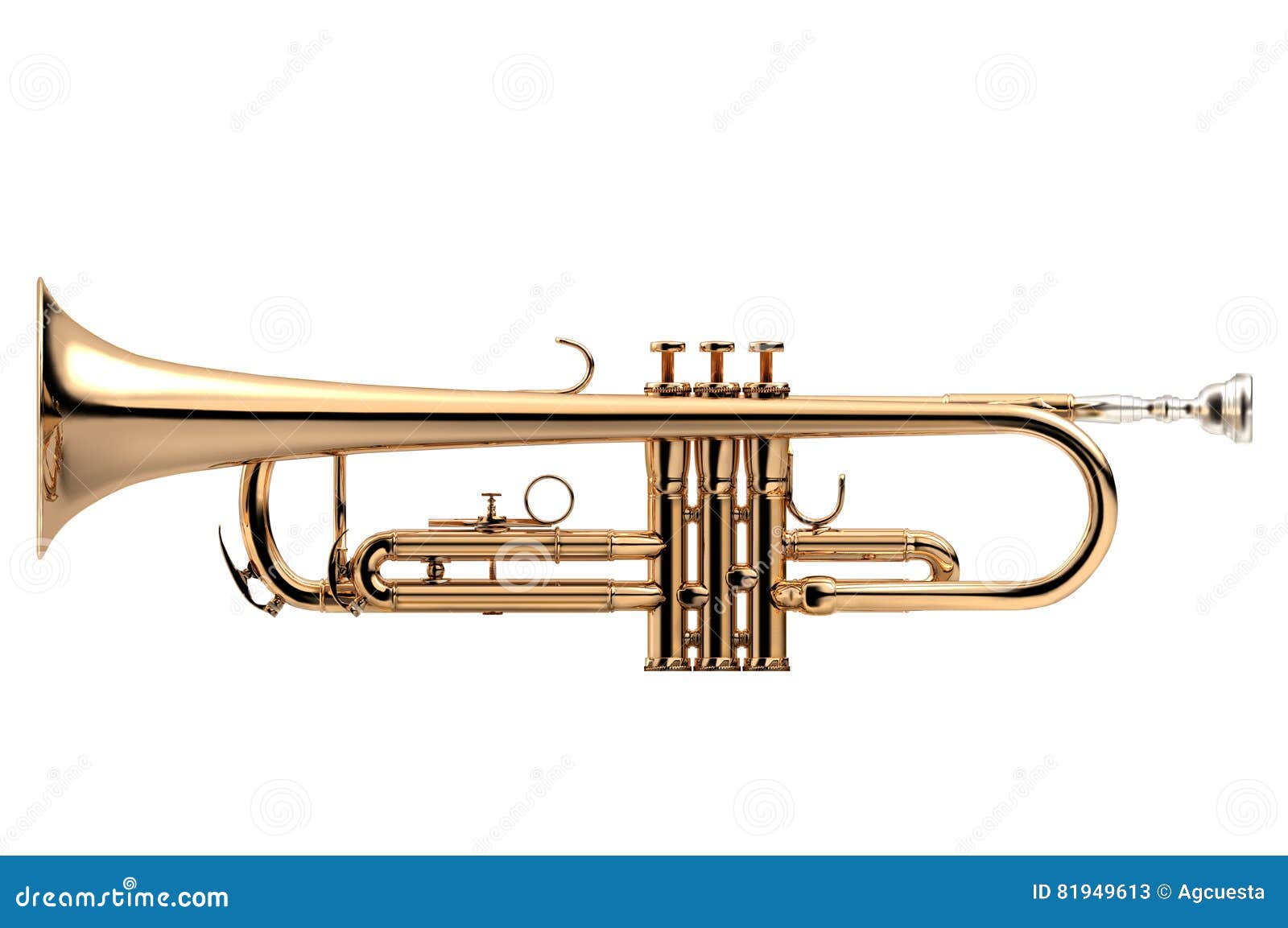 Instrumento Clássico Da Trombeta Ilustração Stock - Ilustração de ...