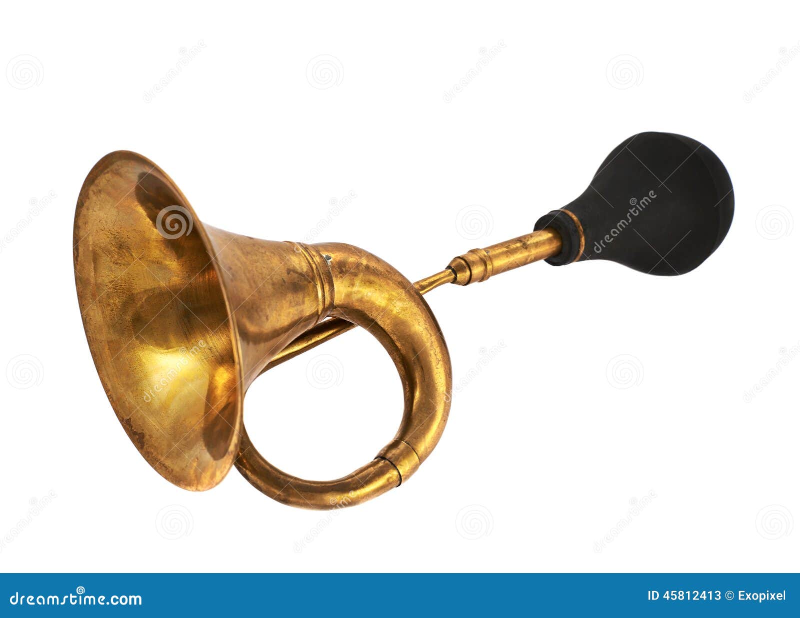 Instrumento Da Buzina Do Chifre Isolado Imagem de Stock - Imagem de ...