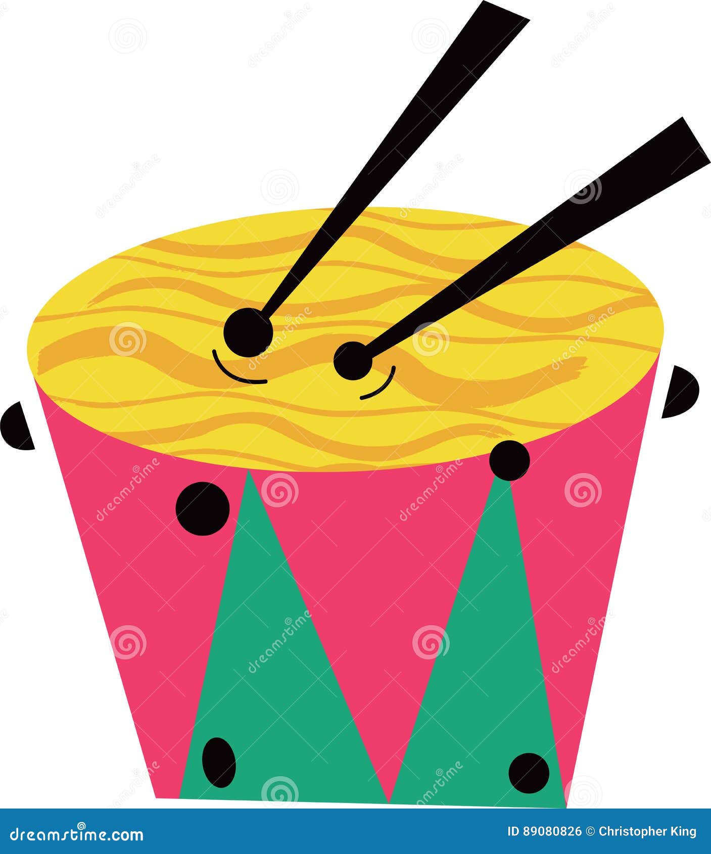 Instrumento Musical De Cilindro De Cilada Ilustração do Vetor ...