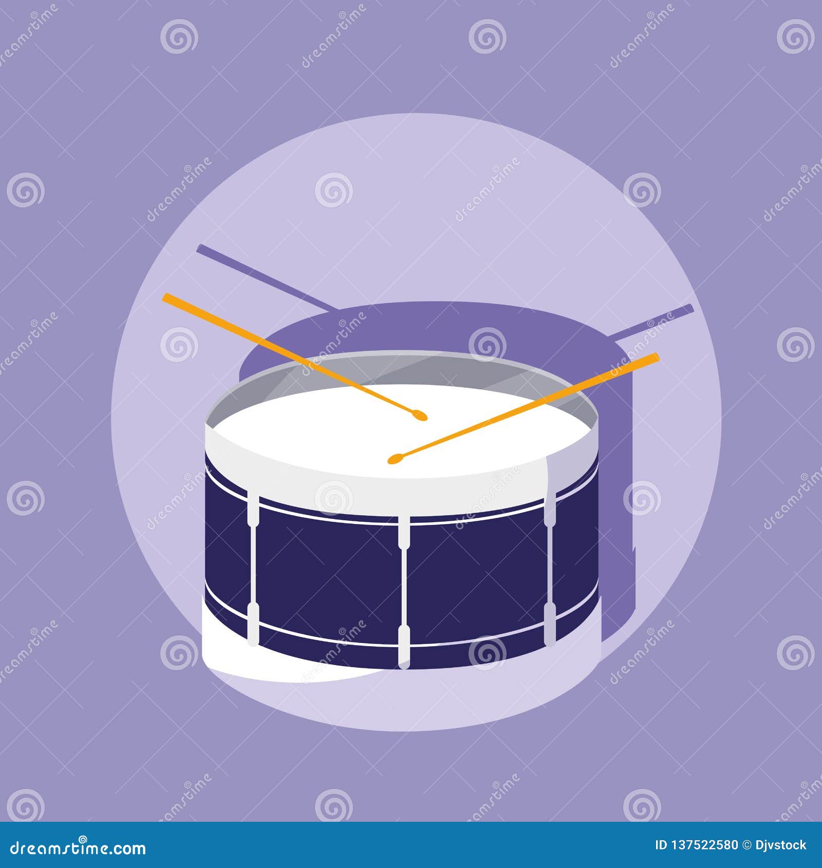 Instrumento Musical Do Cilindro De Percution Ilustração do Vetor ...