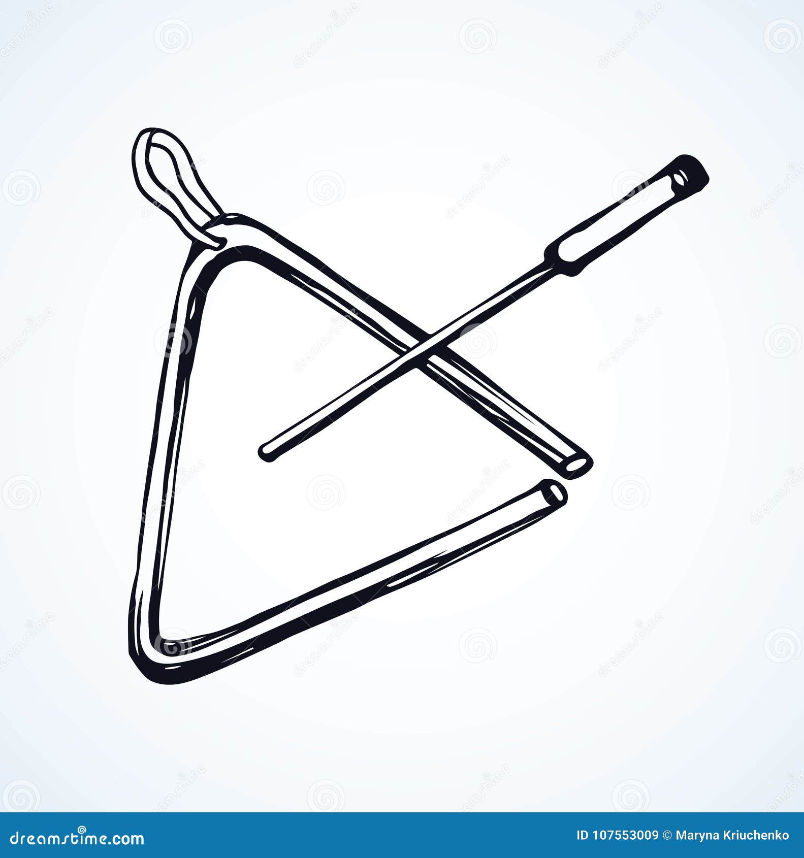 Instrumento Musical Do Triângulo Desenho Do Vetor Ilustração do Vetor ...