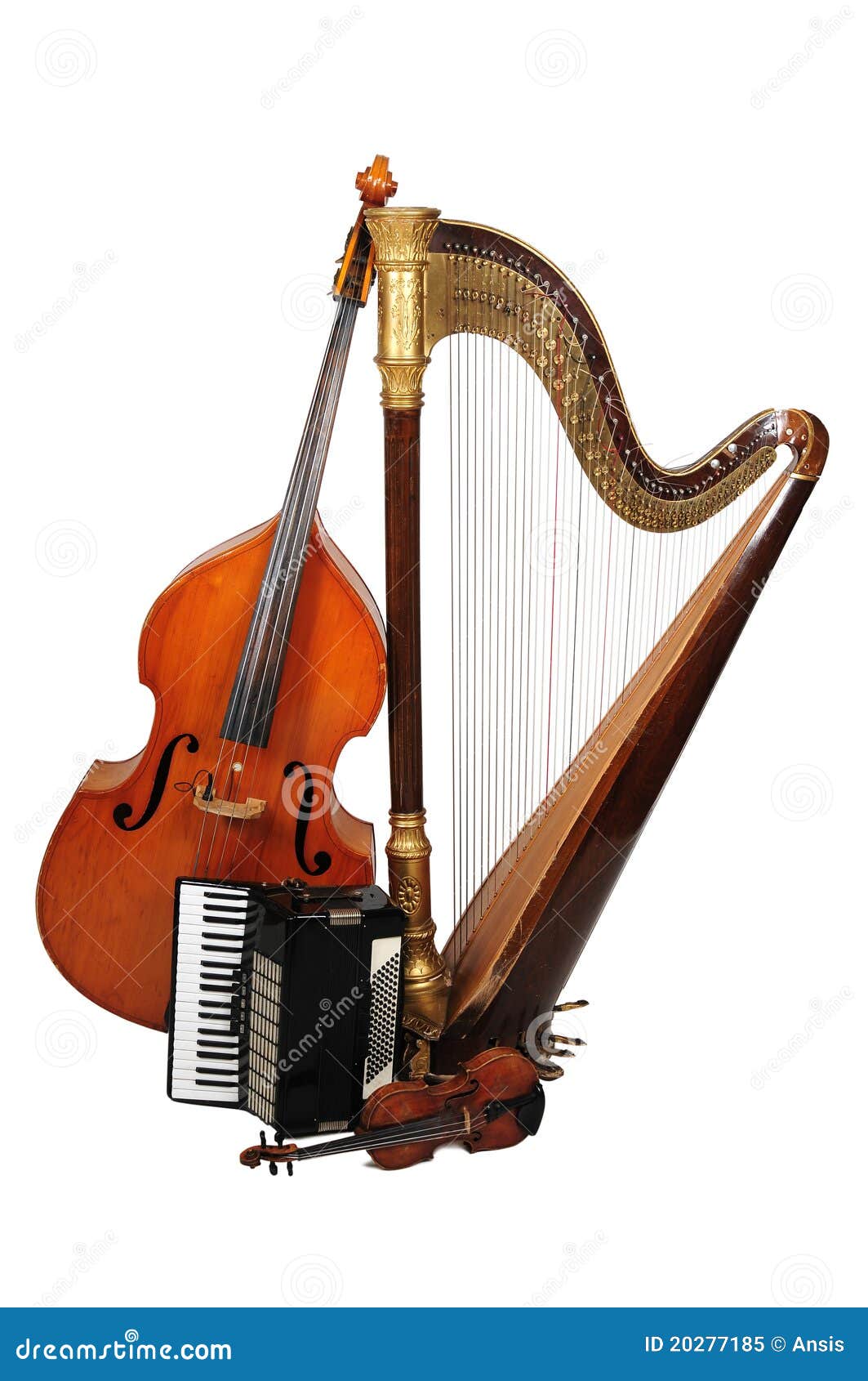 Instrumentos Musicales ACÚSTICOS Imagen de archivo - Imagen de cadena ...