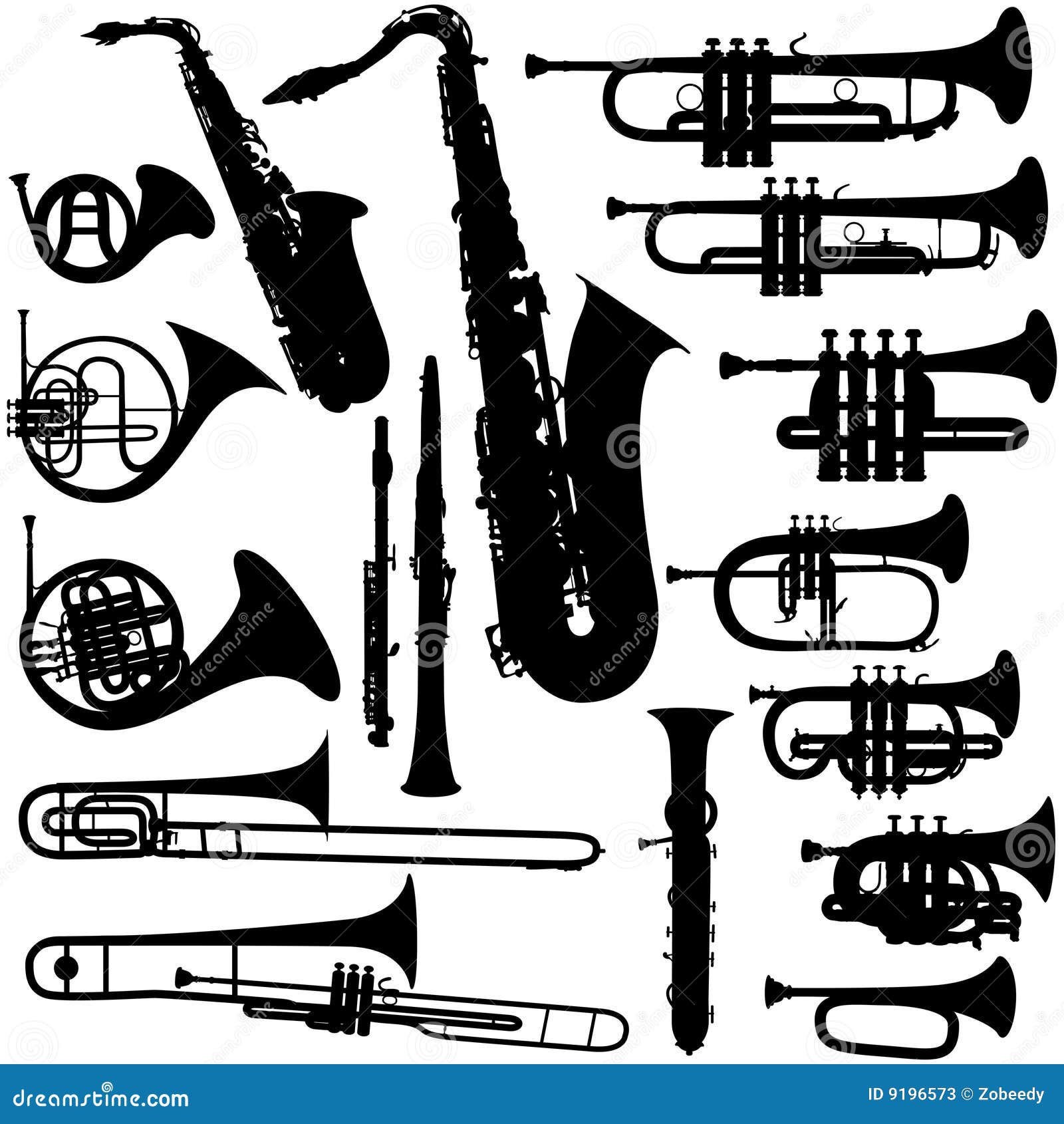 Instrumentos Musicales - Latón Stock de ilustración - Ilustración de ...