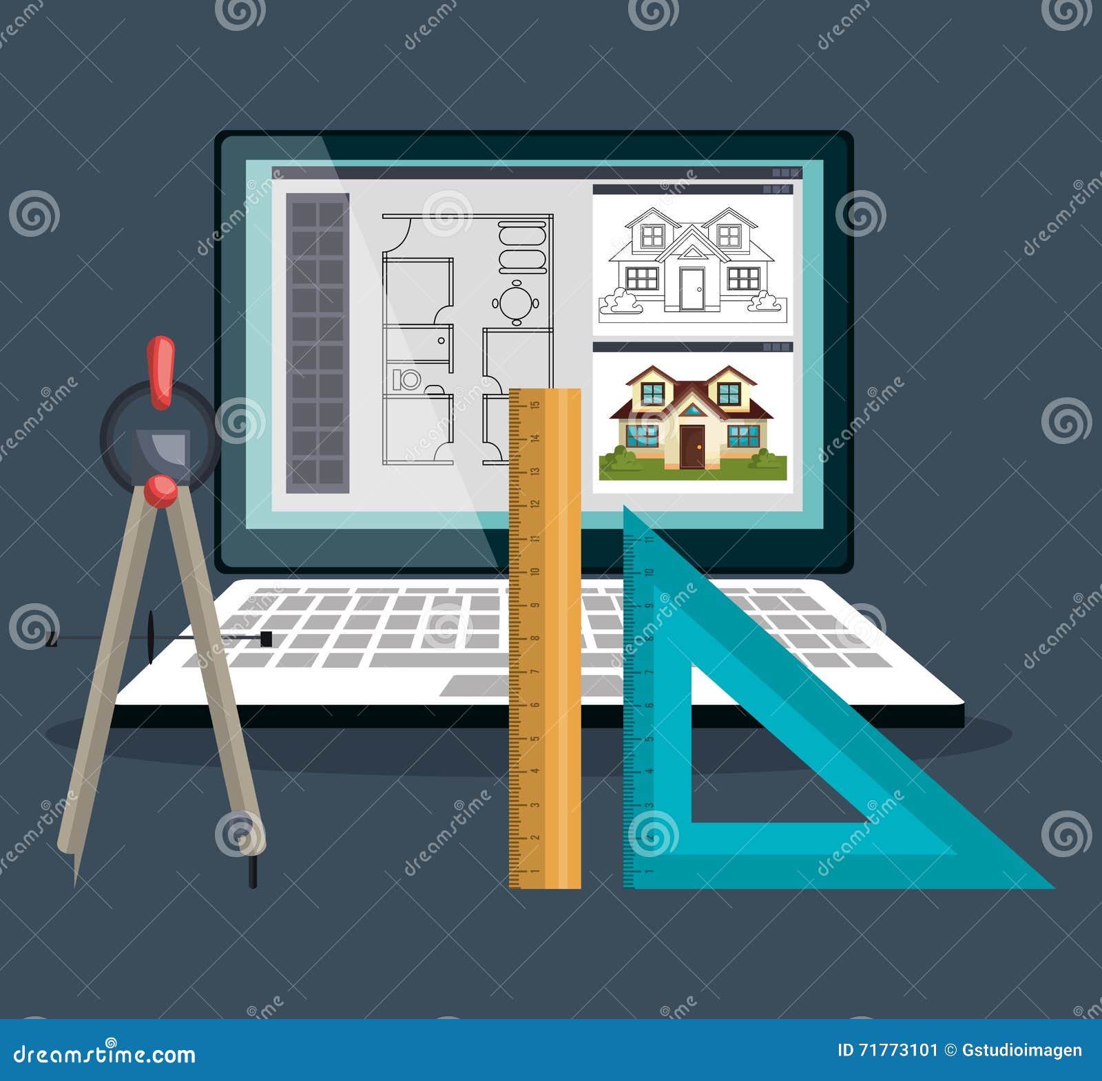 Instruments Architecture Design Stock Illustration - Illustration of ...