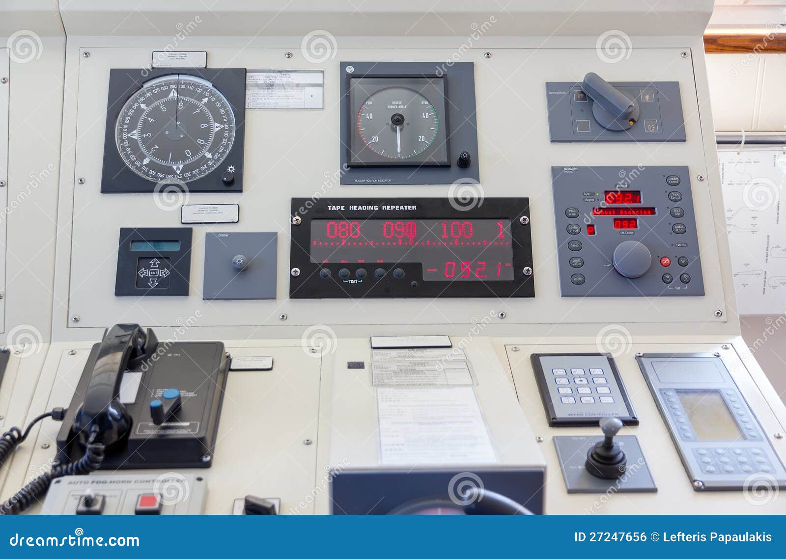 Instruments in the Bridge of a Modern Ship Stock Photo - Image of naval ...