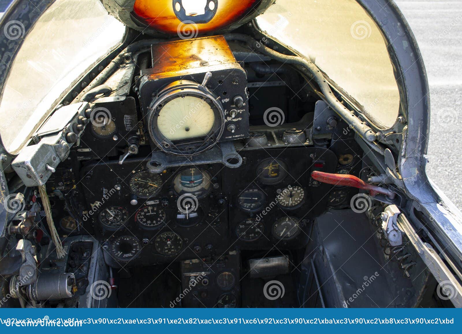 Instruments in the Cockpit of an Old Fighter Jet Editorial Photography ...
