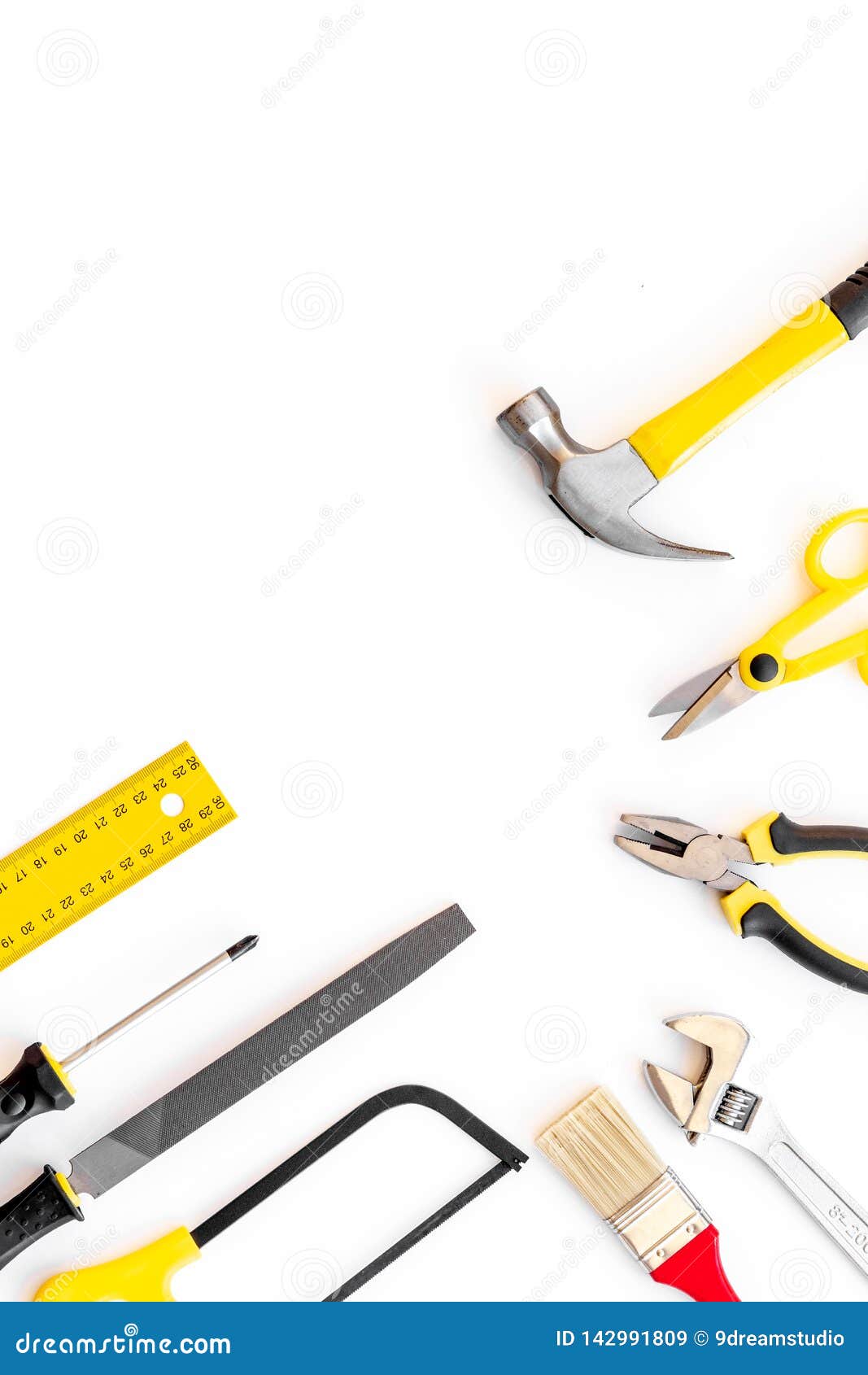 Instruments of Constructor for Build, Paint and Repair House on White ...