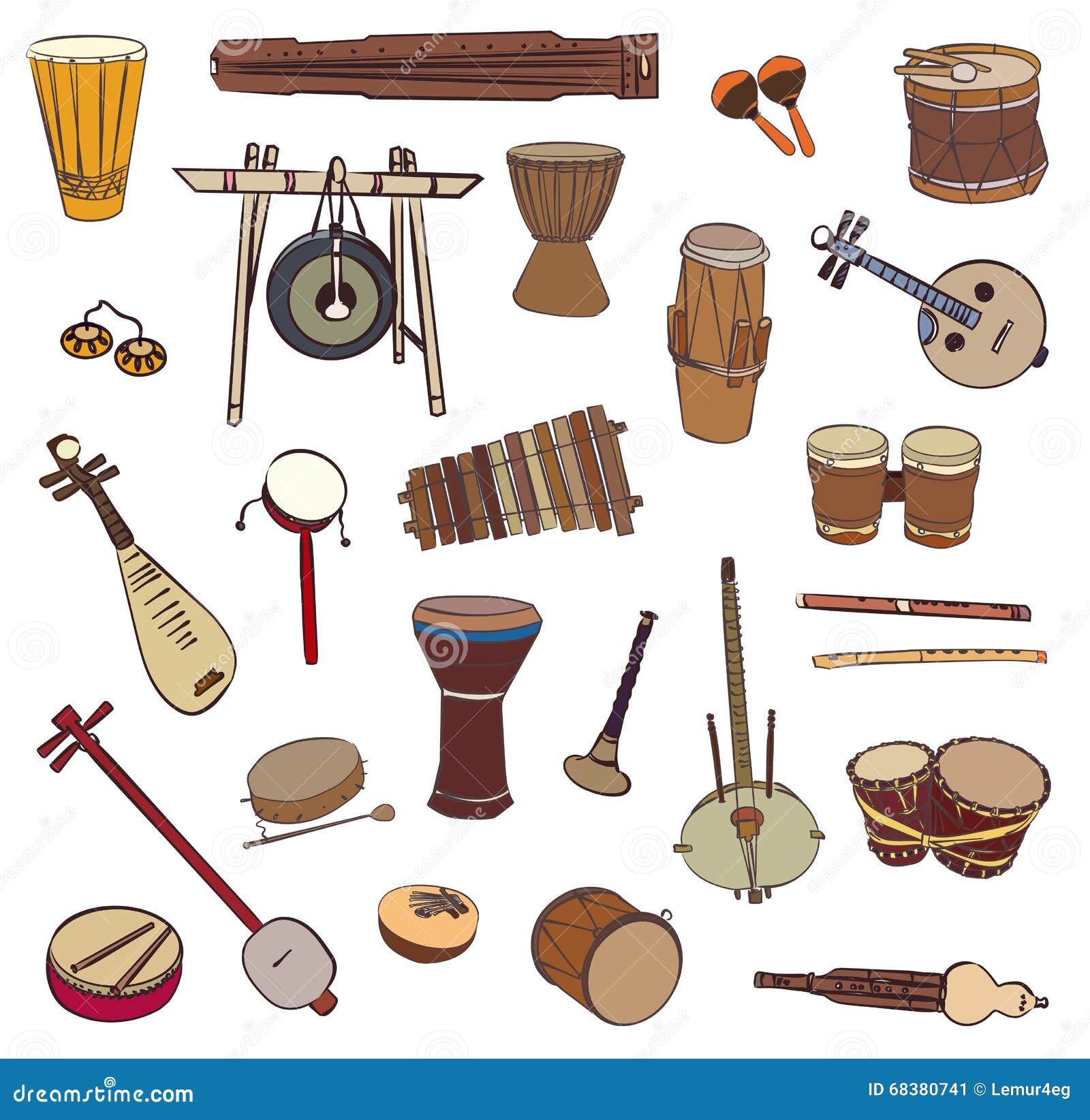 Instruments De Musique Traditionnels Ethniques Illustration de Vecteur ... Instruments De Musique Traditionnels Ethniques Illustration de Vecteur ...