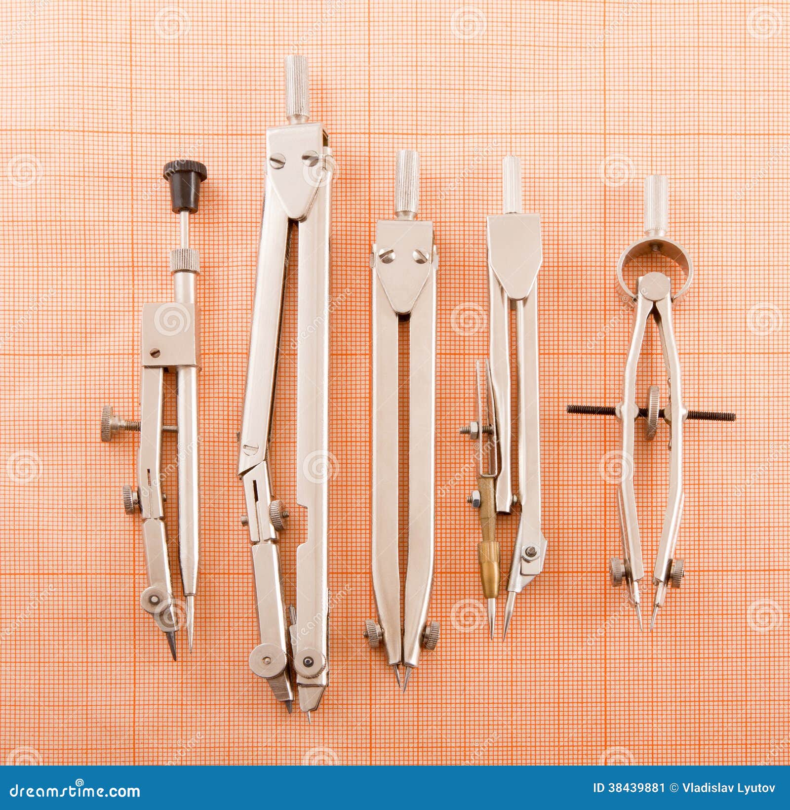 Instruments For Drawing On A Graph Paper. Royalty-Free Stock ...