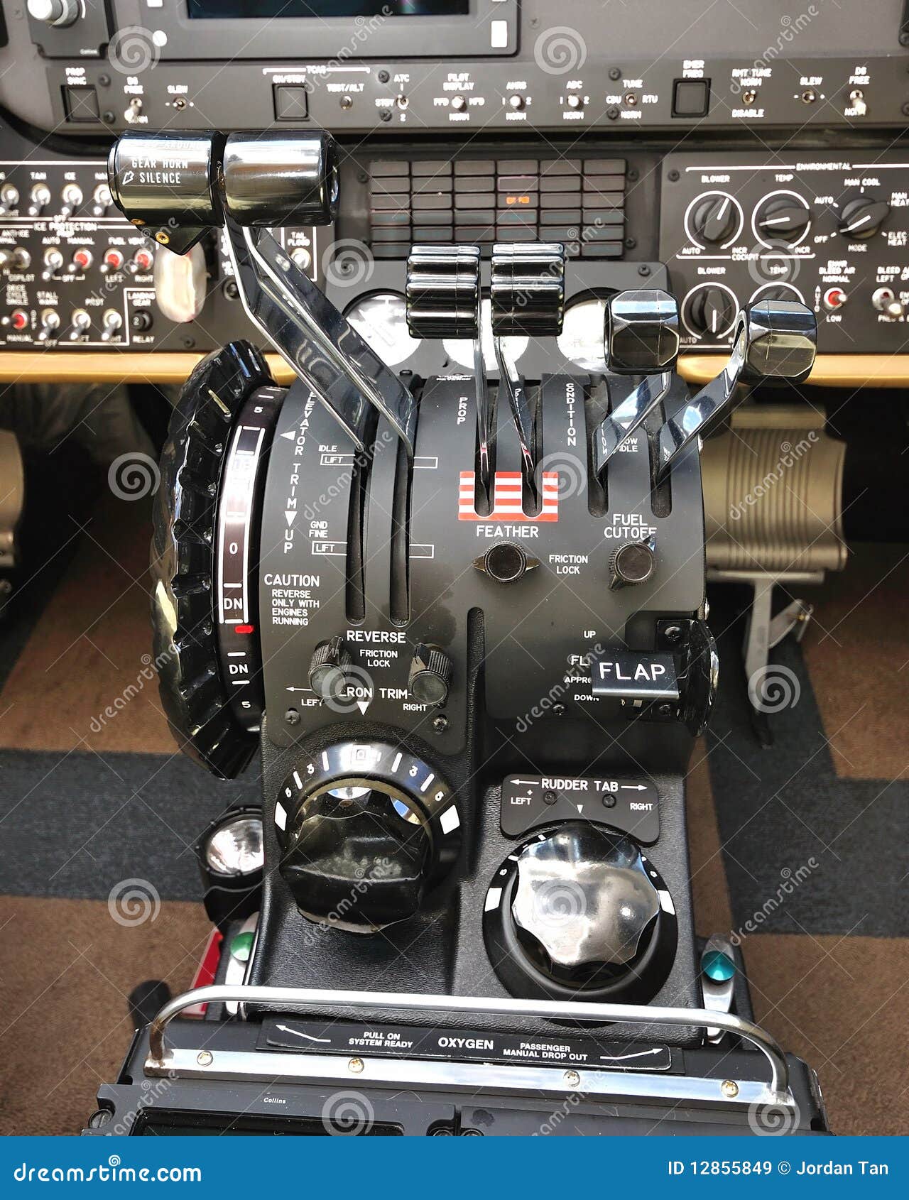 Instruments and Flight Controls of Aircraft Editorial Stock Image ...