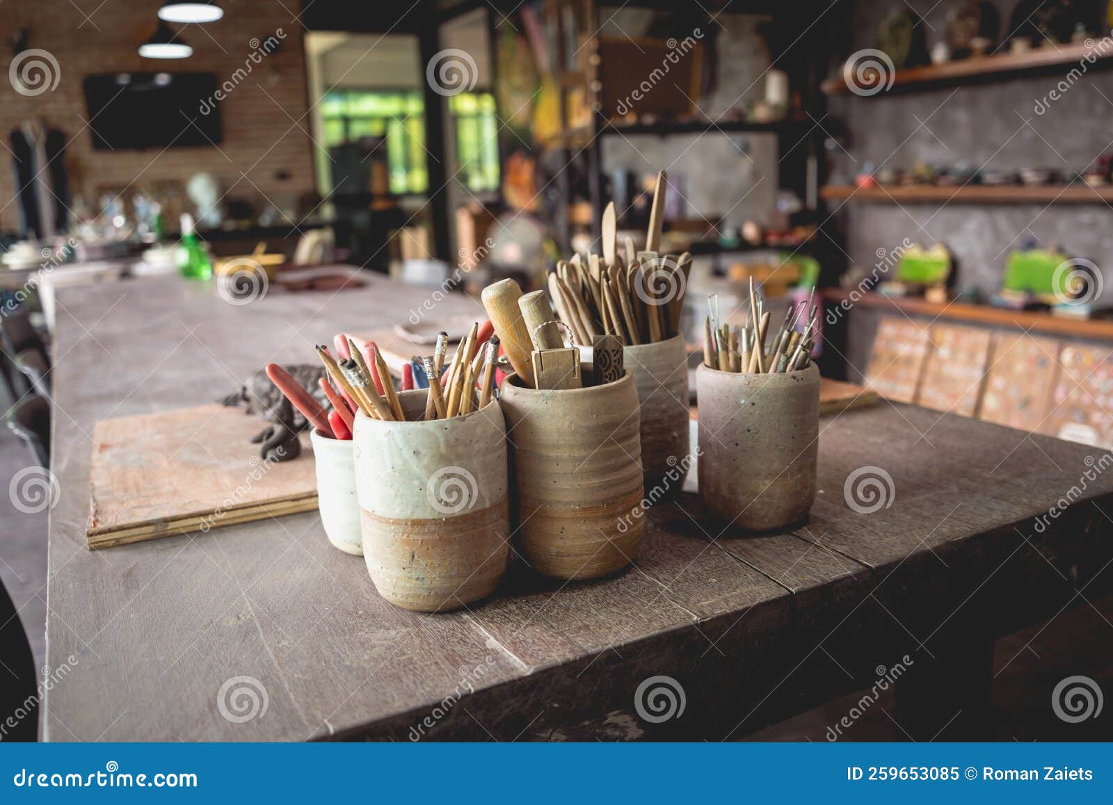 Instruments Kit in a Large Workshop for the Manufacture of Clay ...