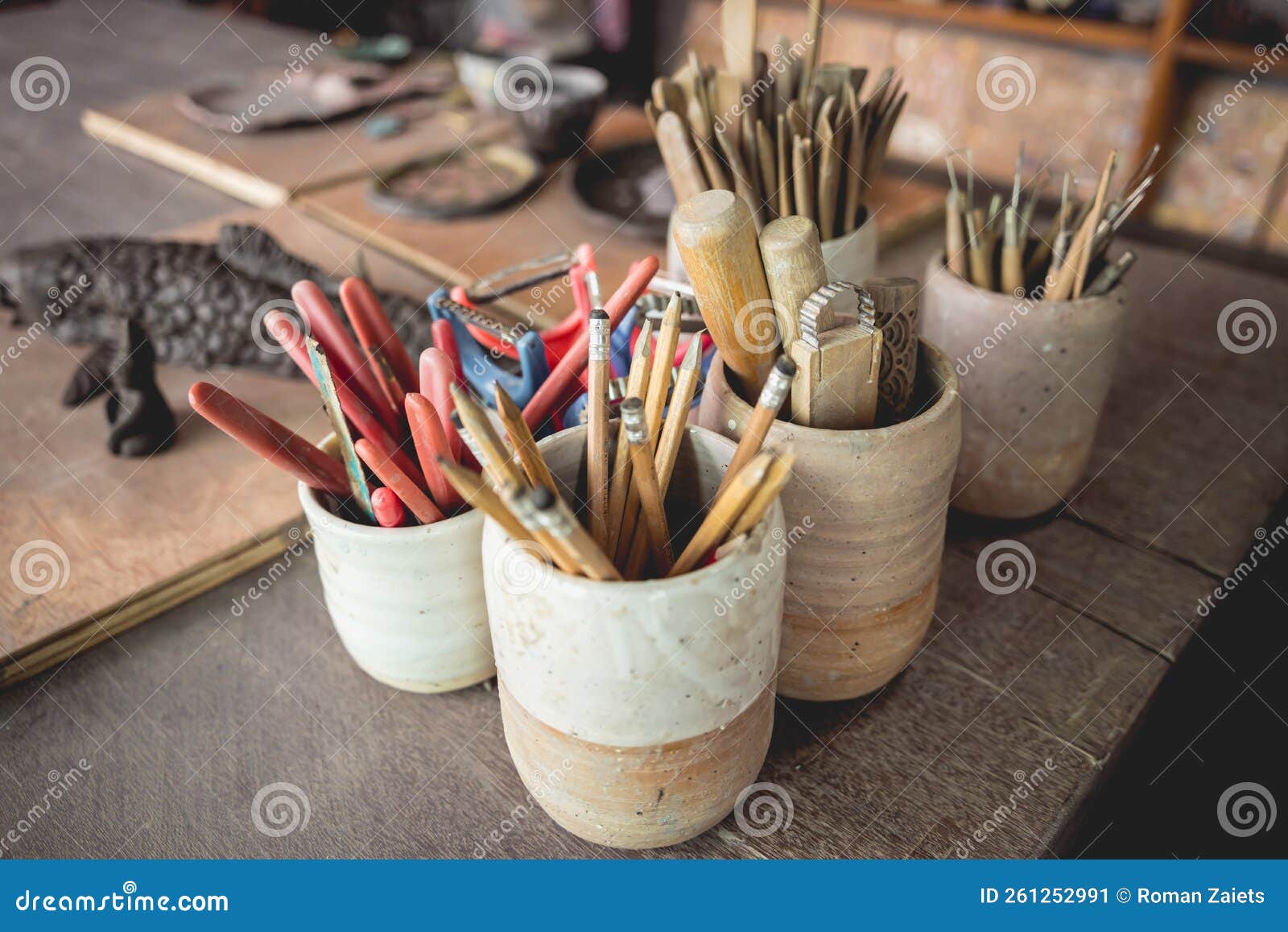 Instruments Kit in a Large Workshop for the Manufacture of Clay ...