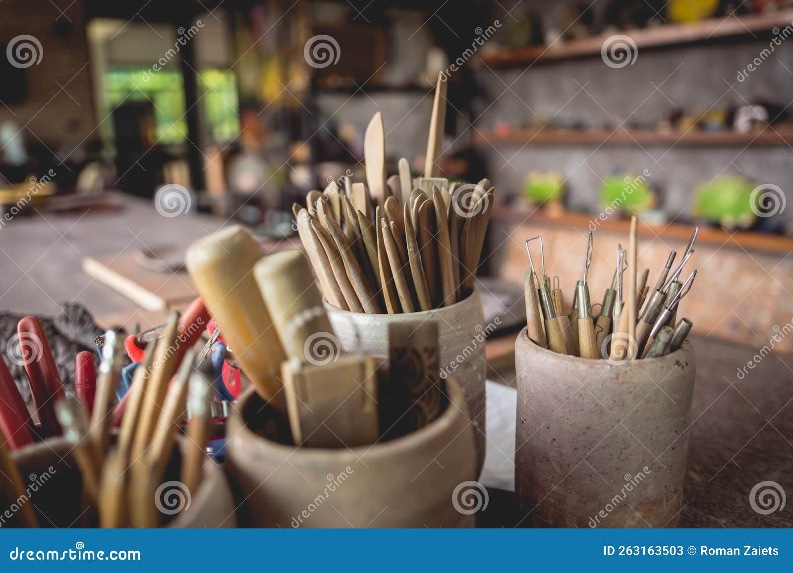 Instruments Kit in a Large Workshop for the Manufacture of Clay ...