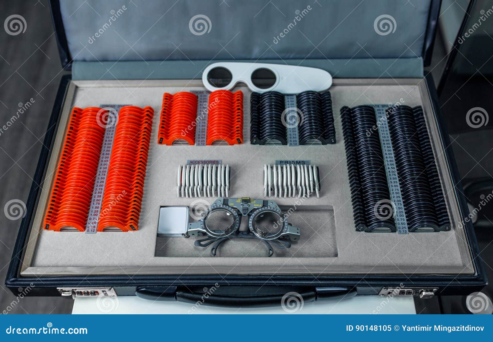 Instruments for Measuring Eye, before Make Glasses. Stock Image - Image ...