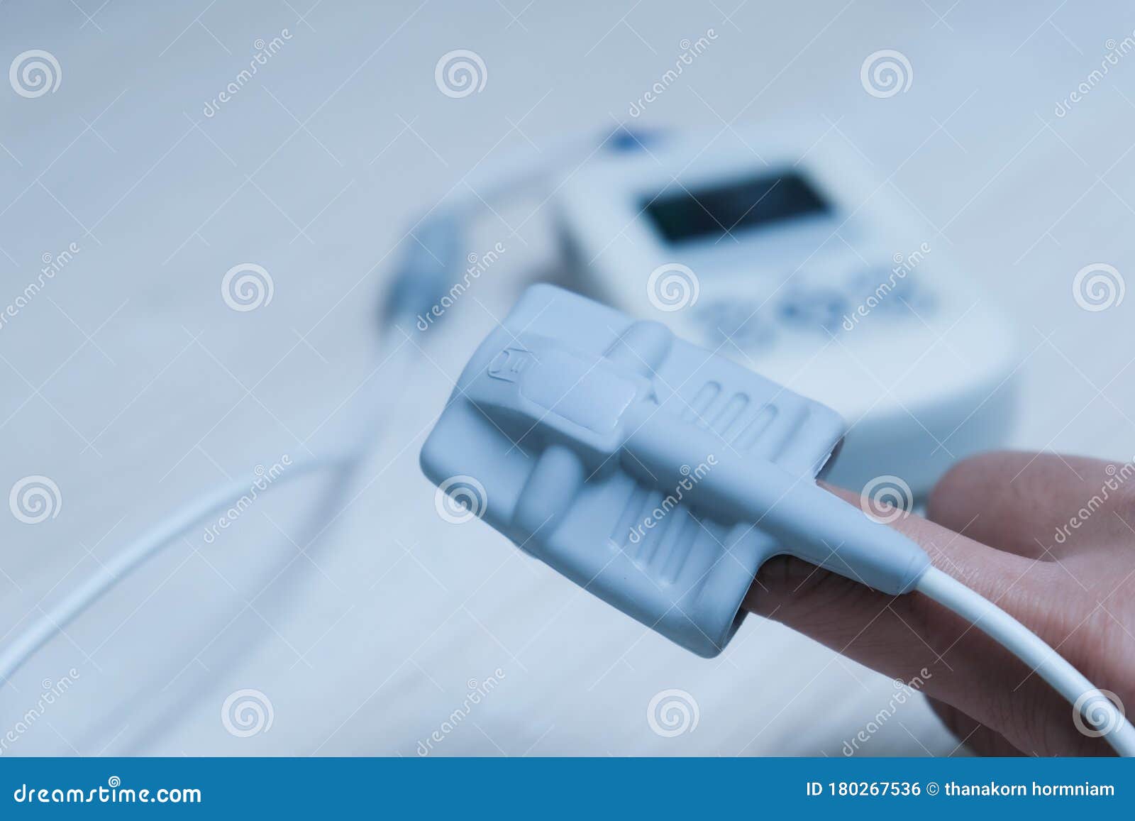 Instruments for Measuring the Oxygen Level in the Blood Stock Photo ...
