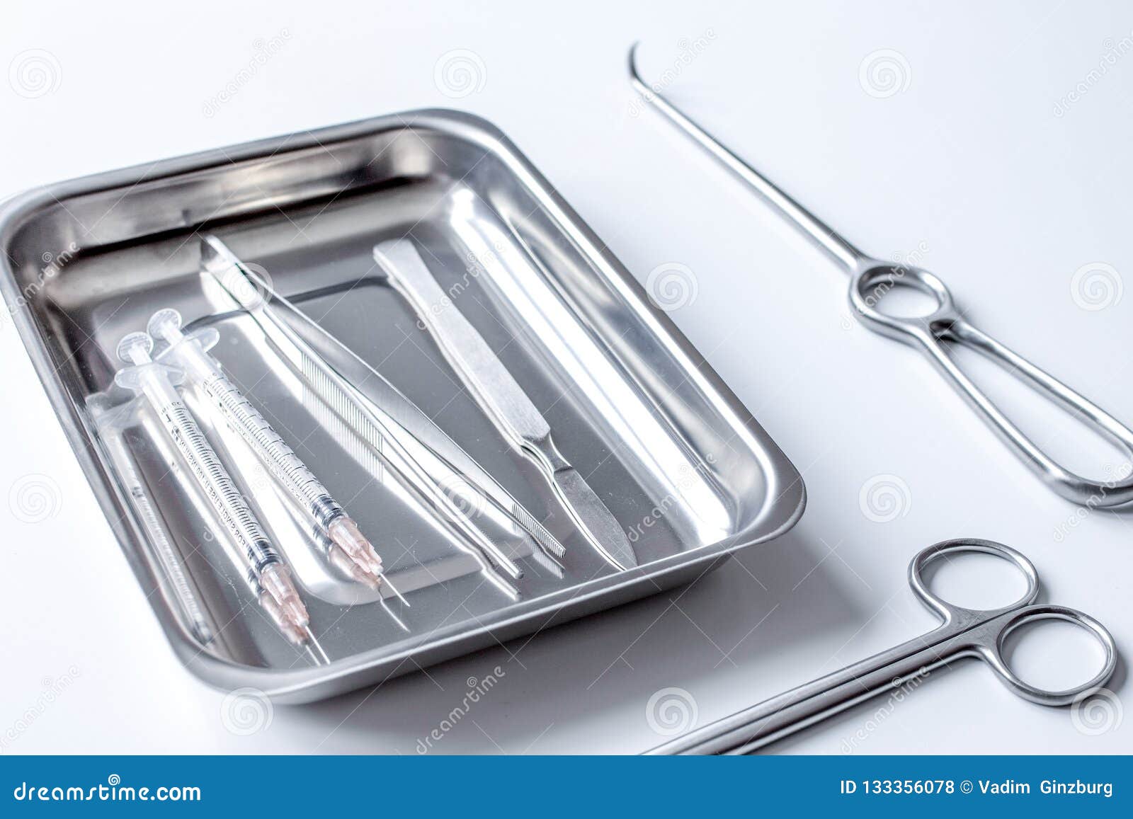 Instruments for Plastic Surgery on White Background Stock Photo - Image ...
