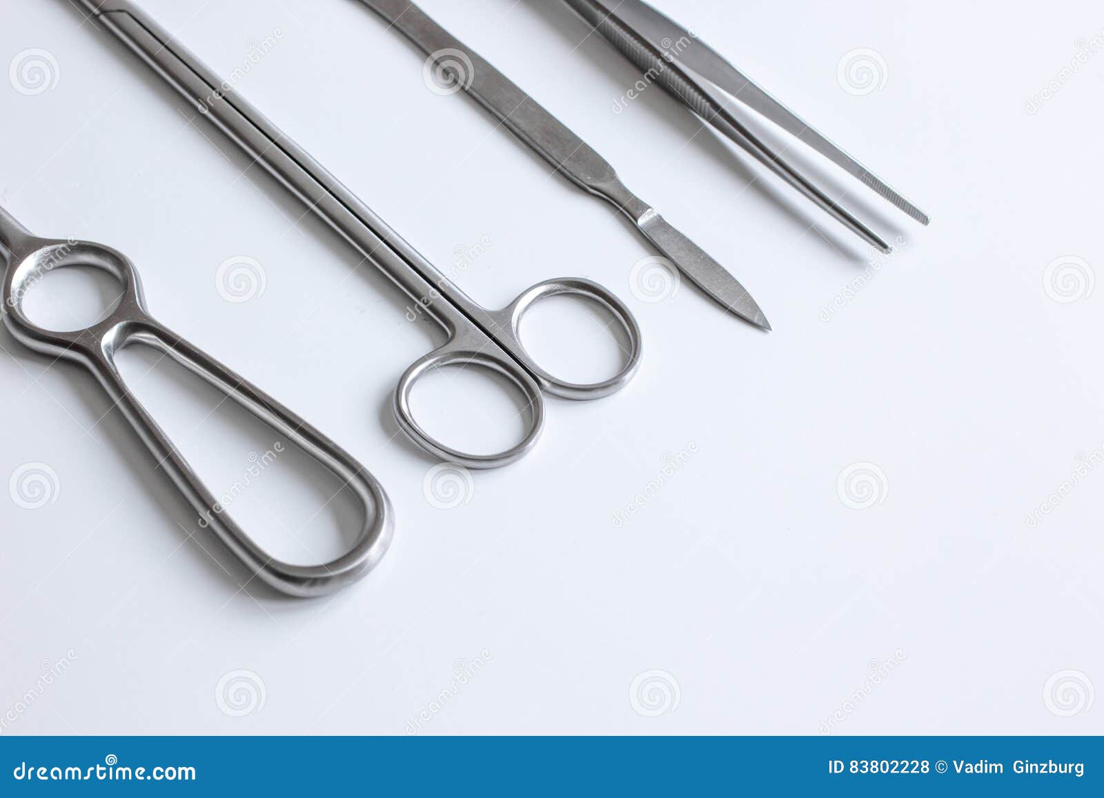 Instruments for Plastic Surgery on White Background Stock Photo - Image ...