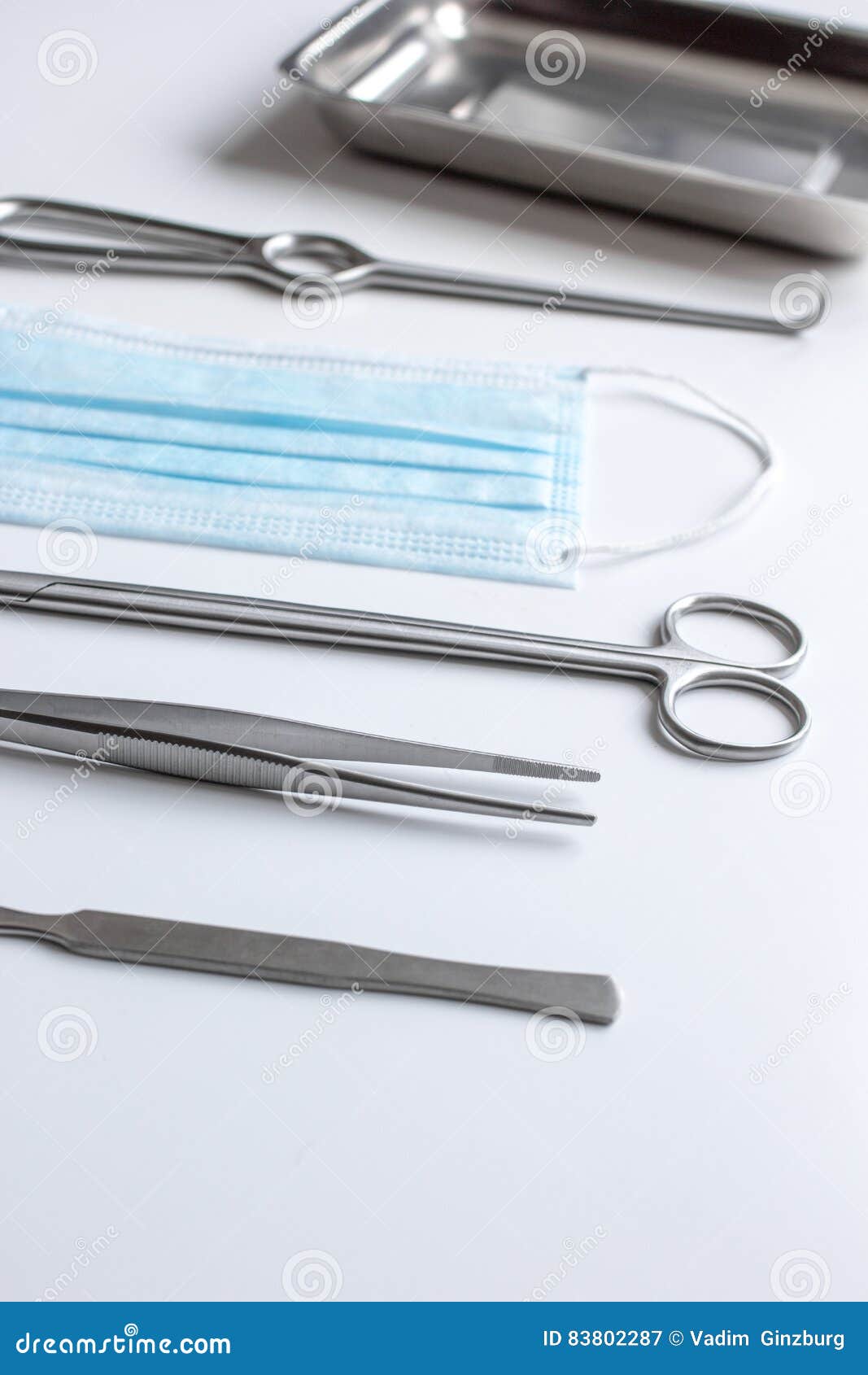 Instruments for Plastic Surgery on White Background Stock Image - Image ...