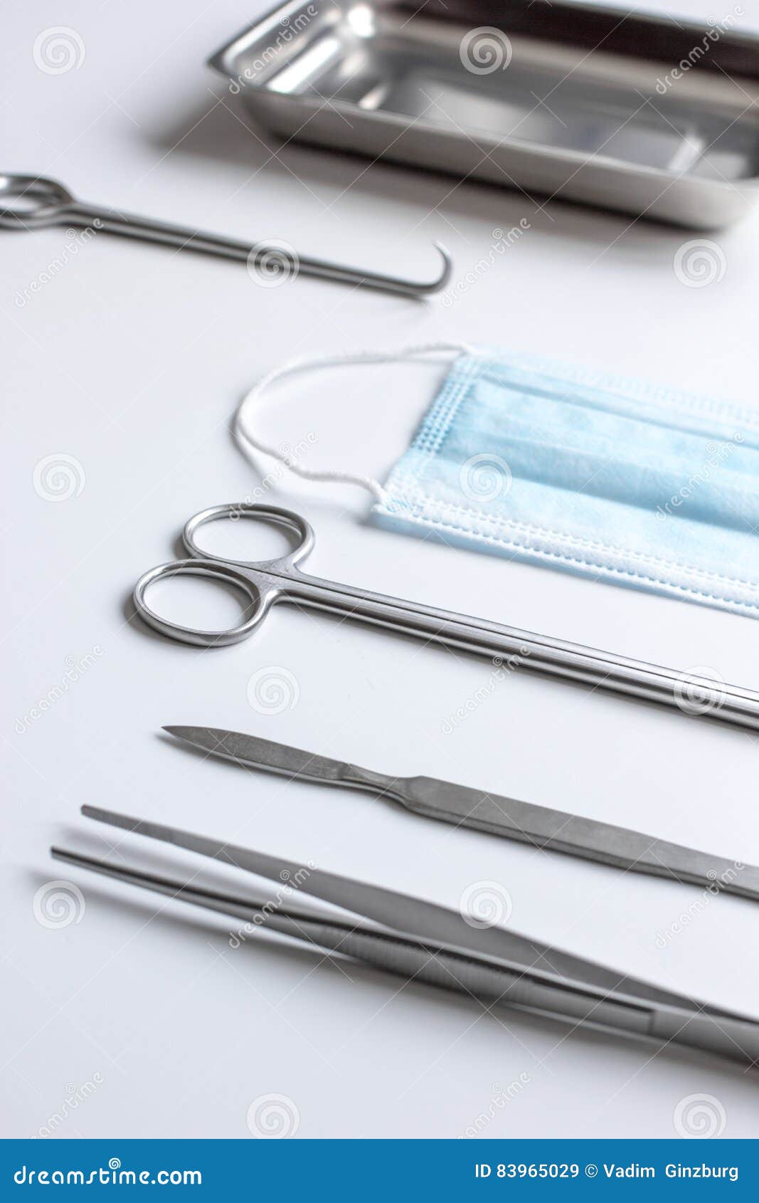 Instruments for Plastic Surgery on White Background Stock Image - Image ...