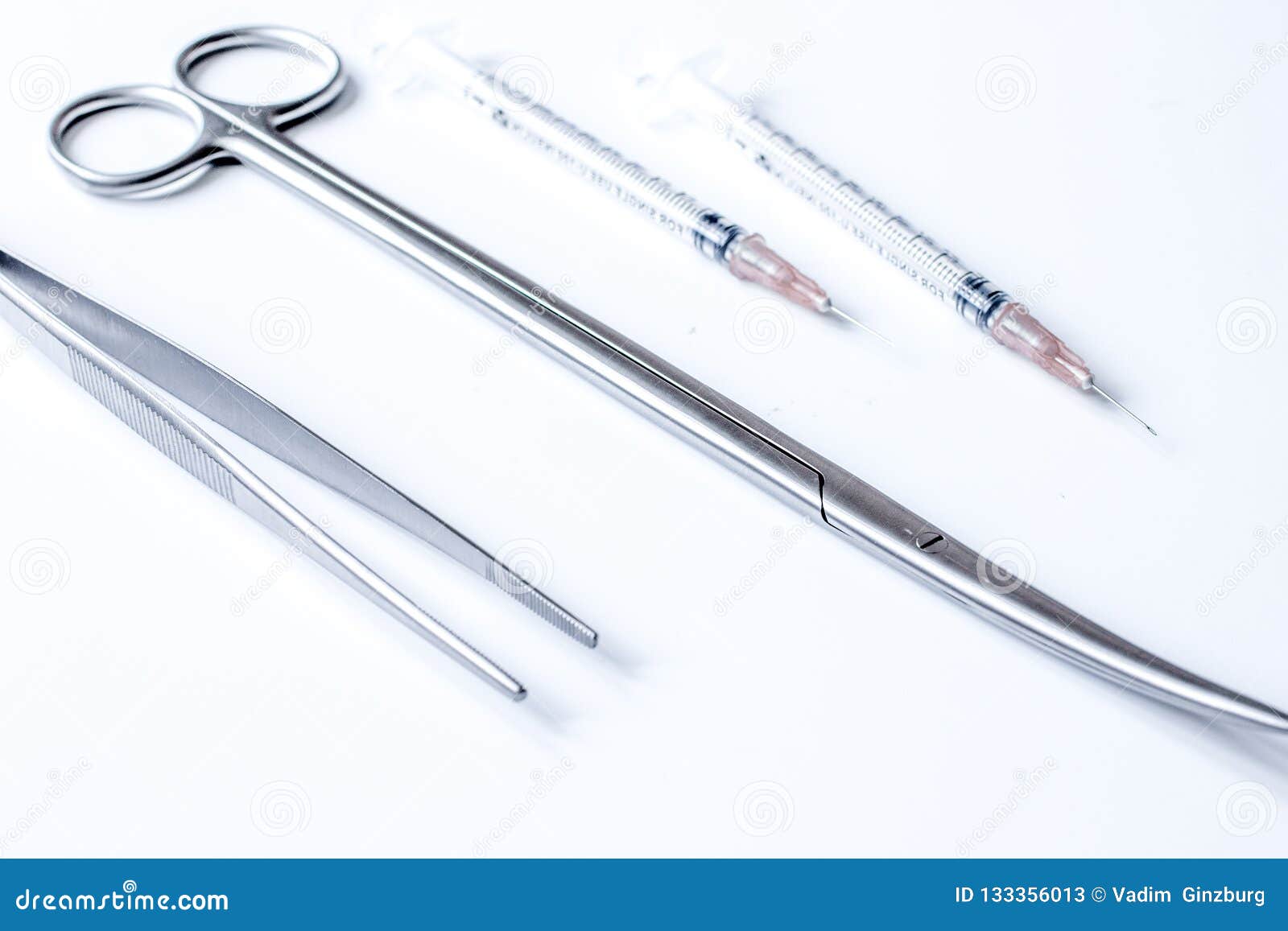 Instruments for Plastic Surgery on White Background Stock Image - Image ...