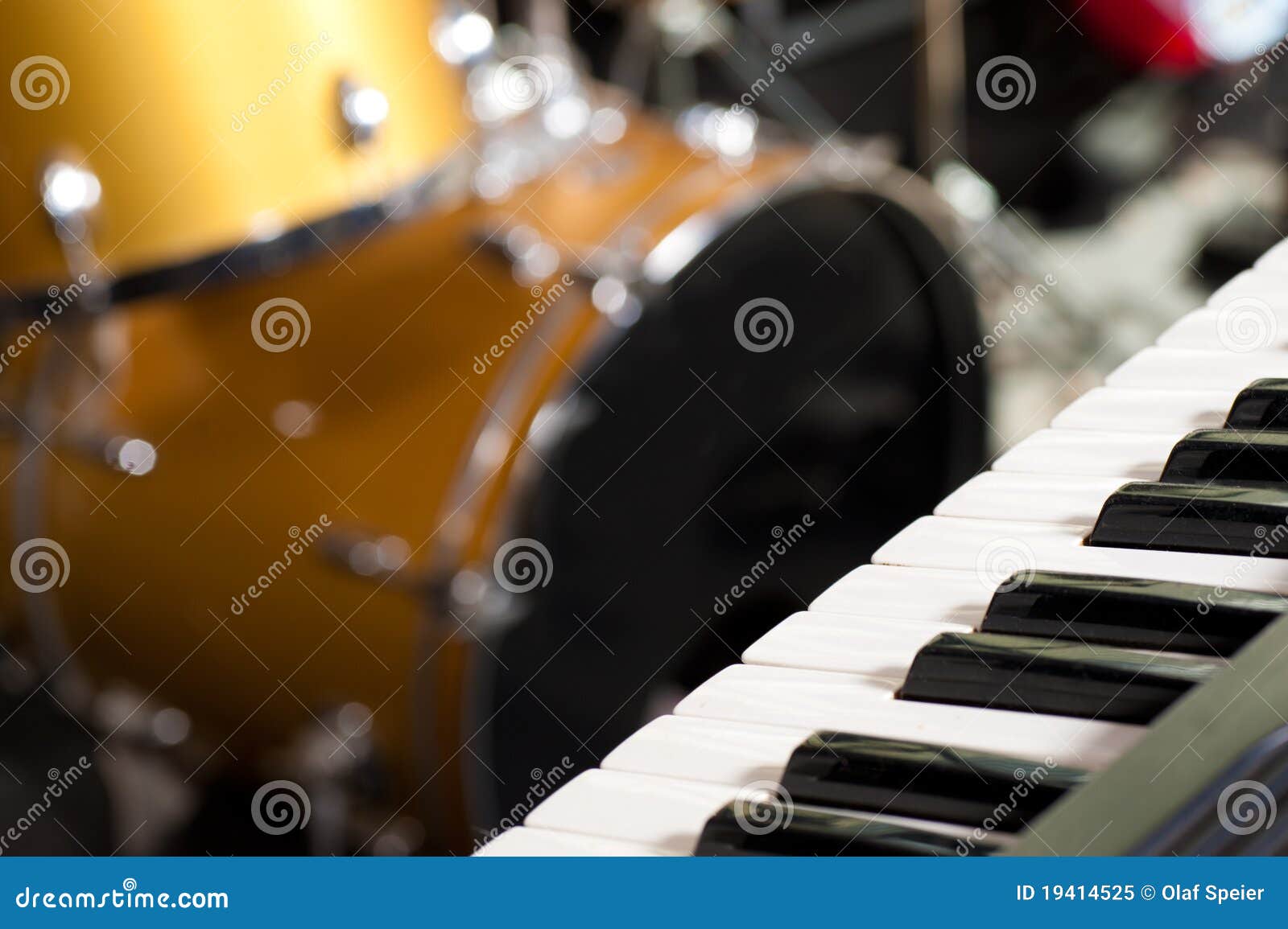 Instruments on stage stock image. Image of audio, close - 19414525