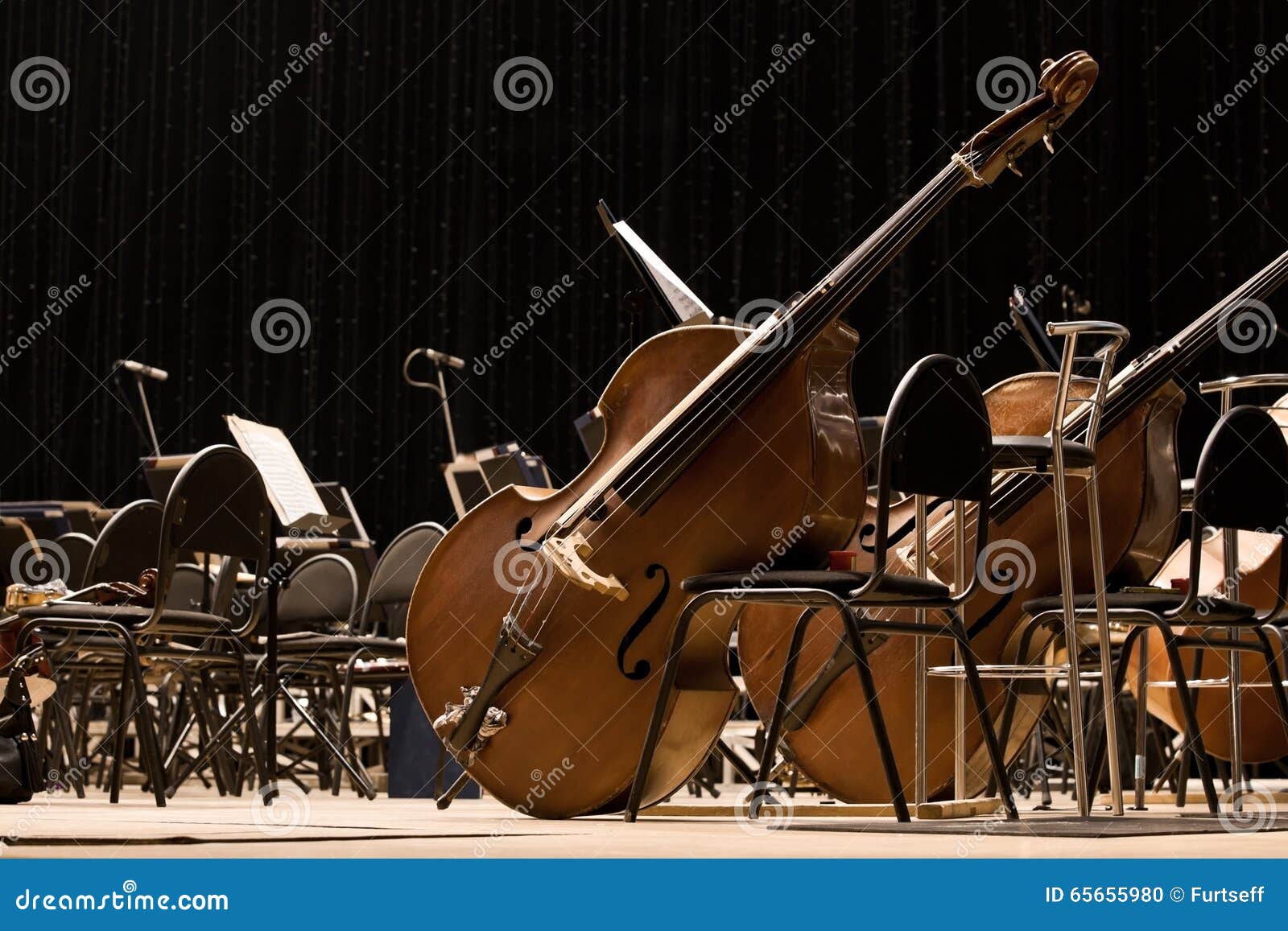 Instruments Symphony Orchestra Onstage Stock Photo - Image of classic ...
