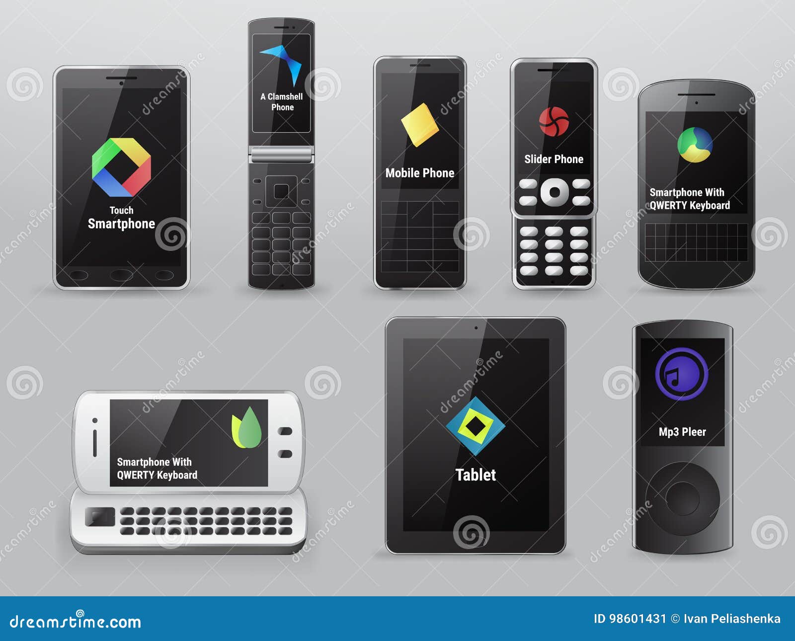 Instruments Tenus Dans La Main De Communication Dans Le Style 3d ...